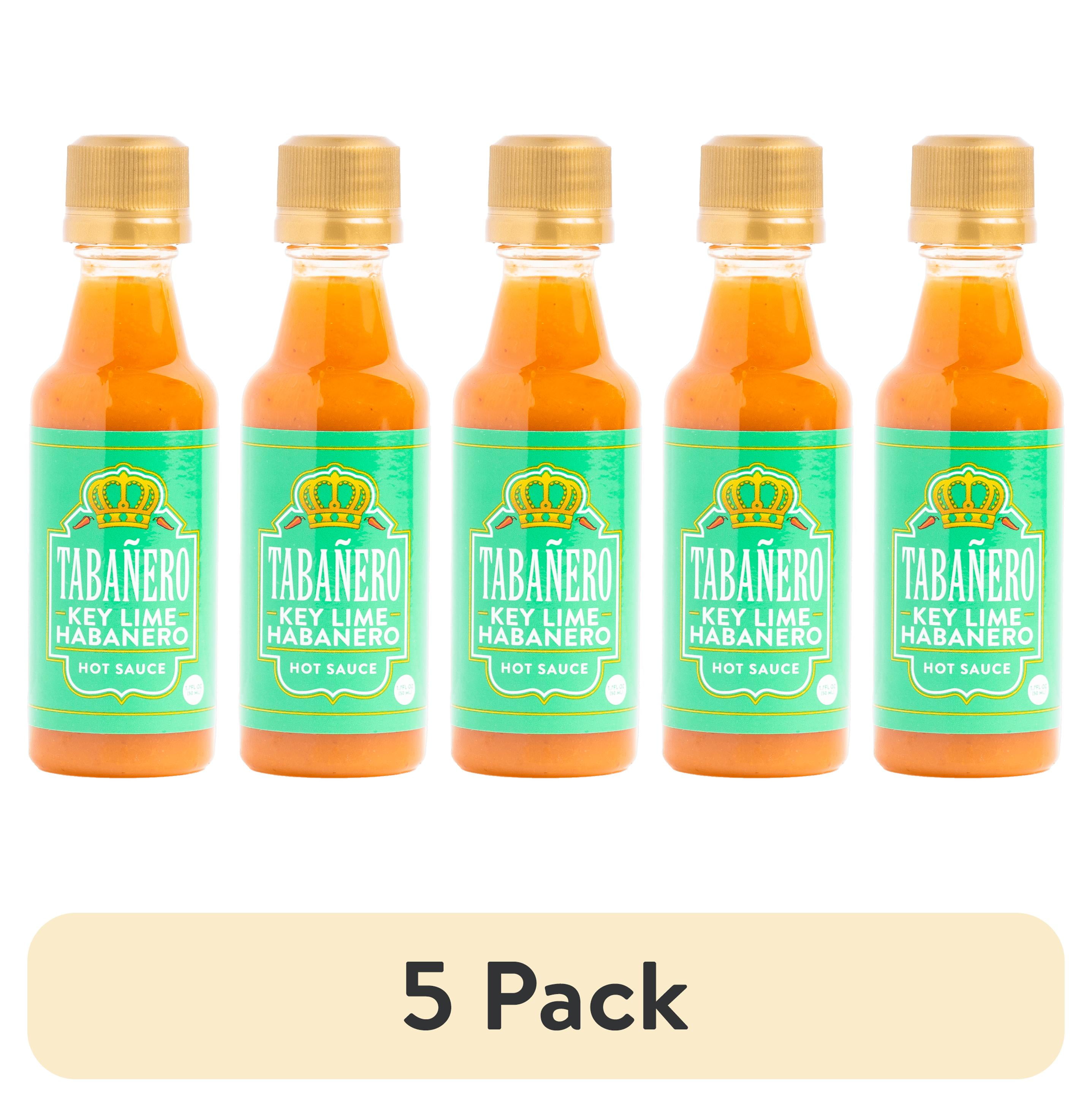 (5 pack) Tabanero Key Lime Habanero Hot Sauce - 1.7 oz Mini Bottle ...