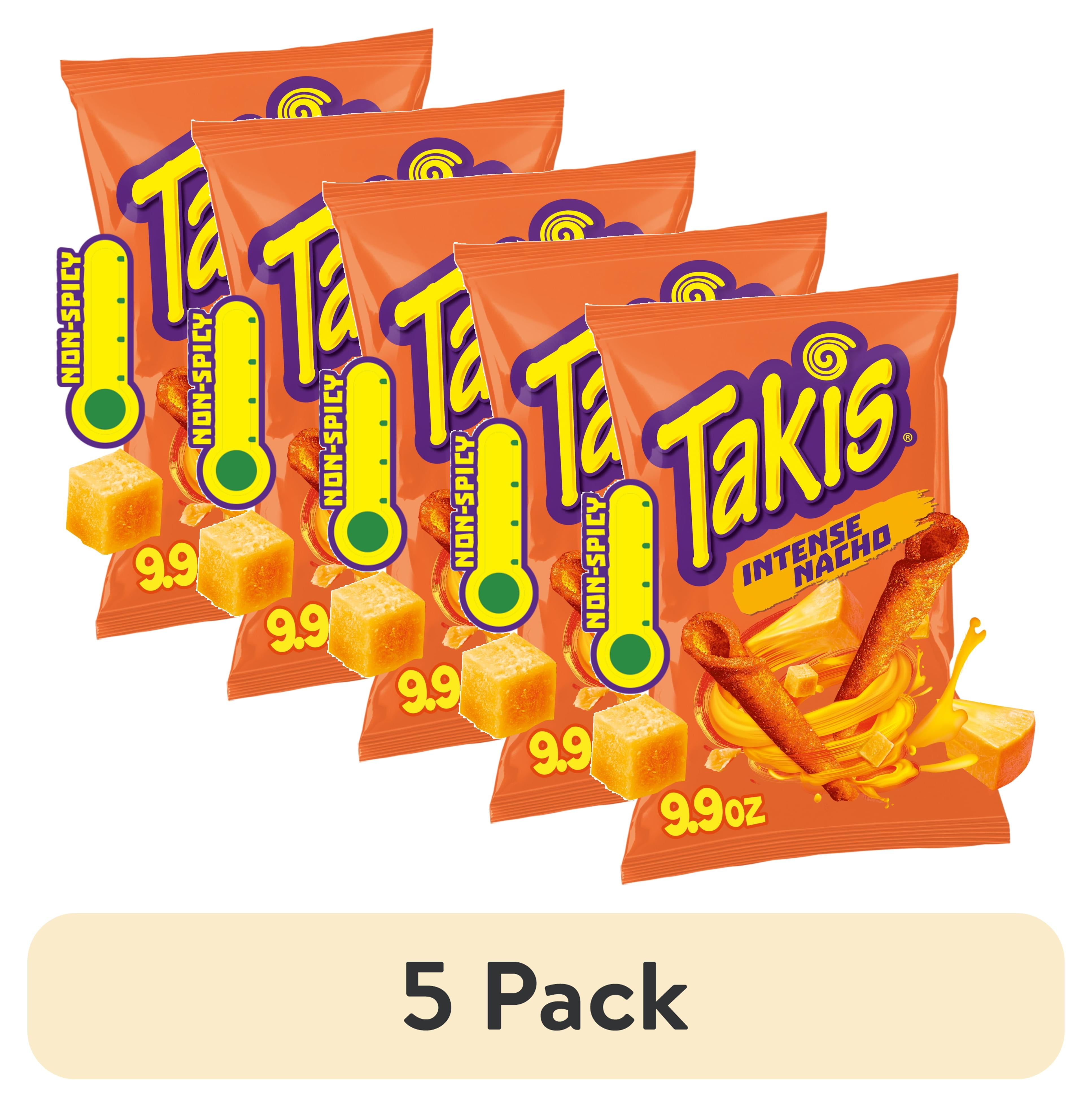 (5 pack) Takis Intense Nacho 9.9 oz Sharing Size Bag, Cheese Rolled ...