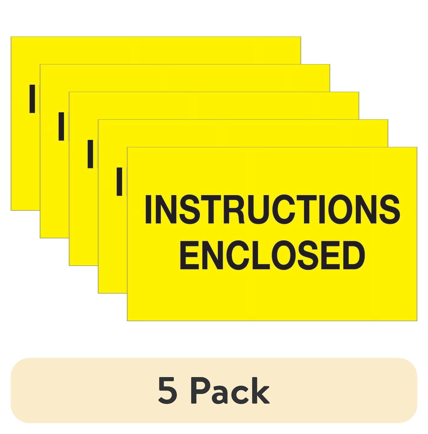 (5 pack) Tape Logic Label,Instructions Enclosed,3x5" DL1211 - Walmart.com