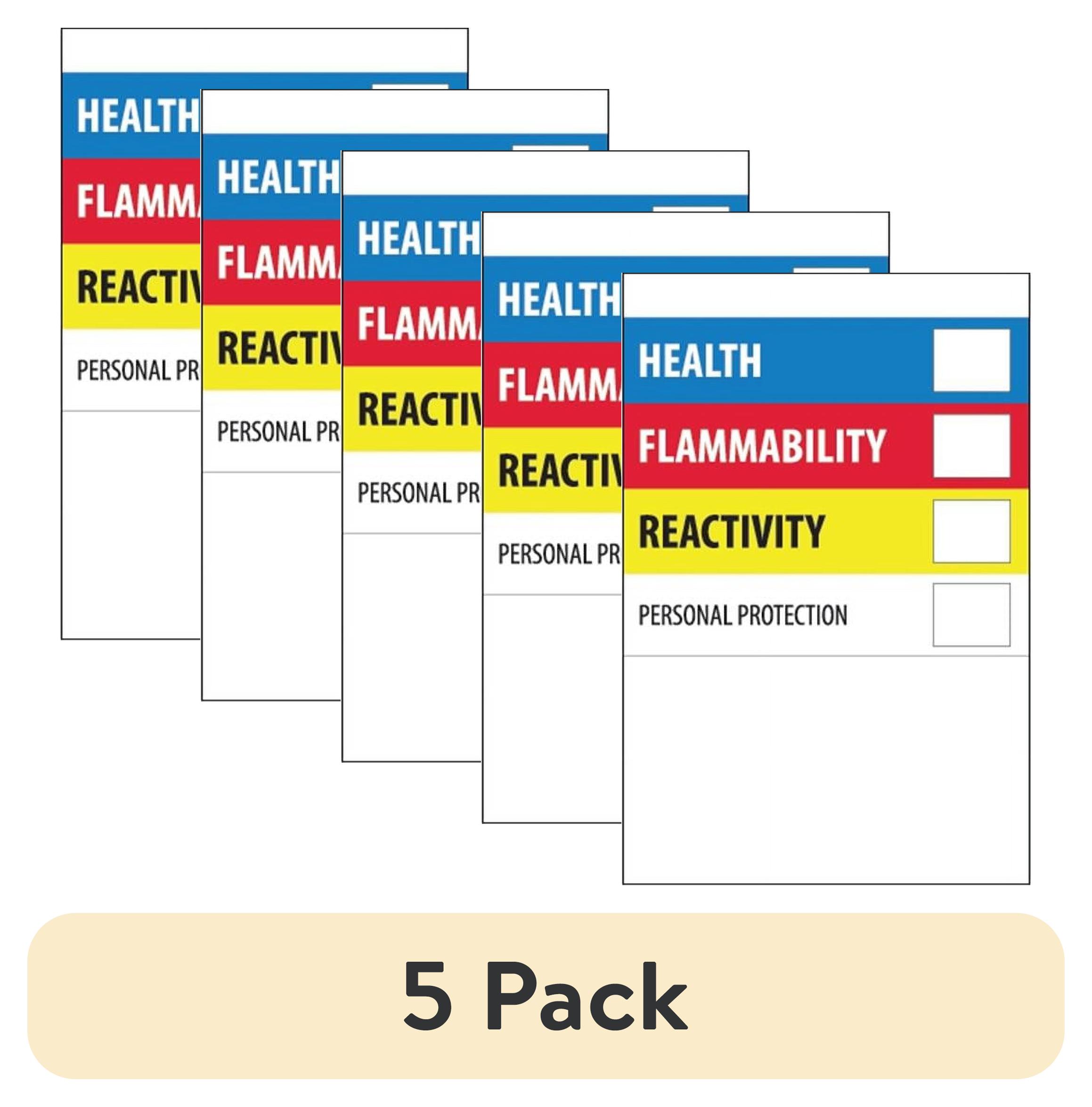 (5 pack) Tape Logic Label,Flammability Reactivity,2x3" DL1306 - Walmart.com