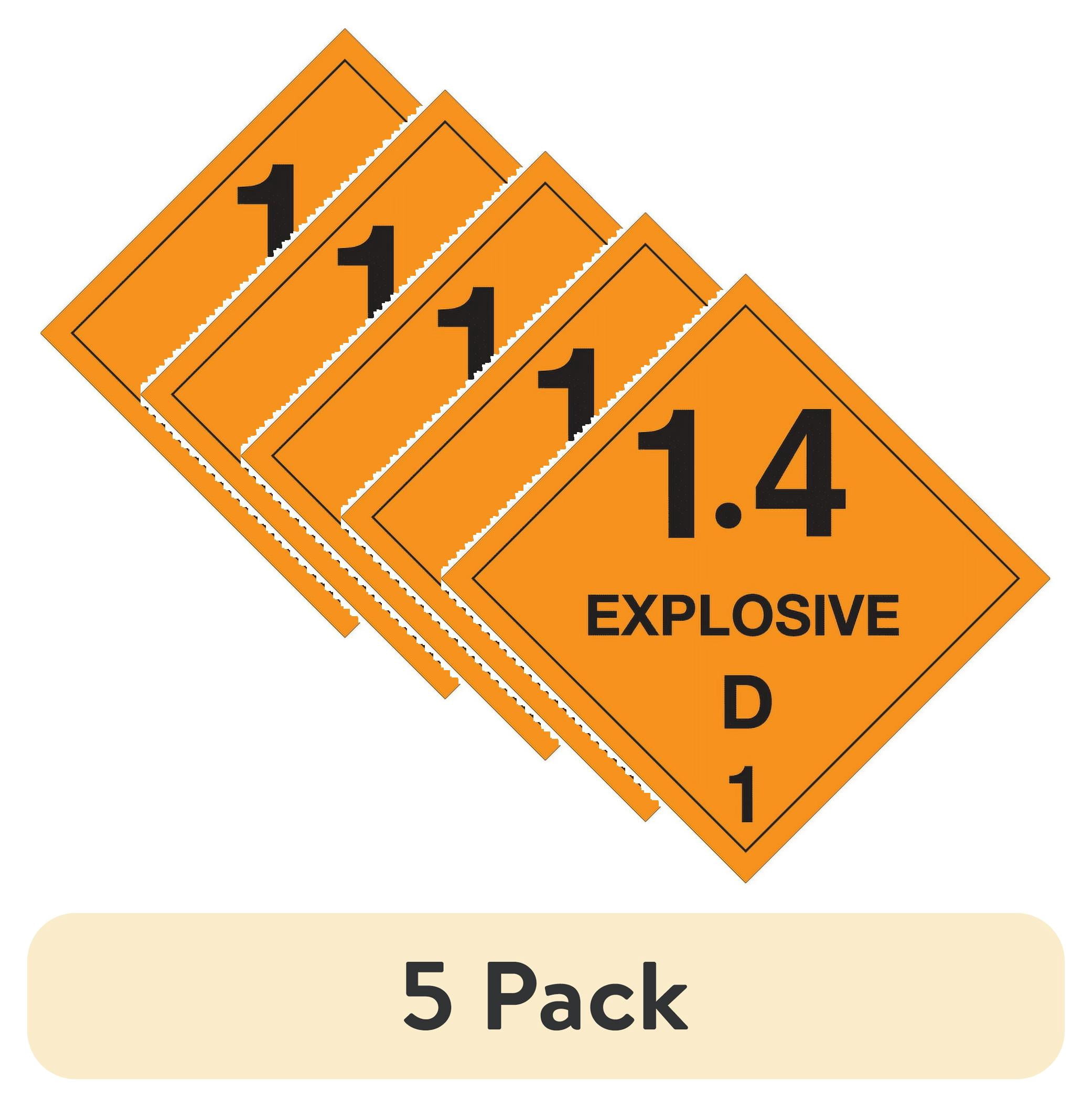 (5 pack) Tape Logic Label,Explosive,1.4D,1 4x4" DL5035 - Walmart.com