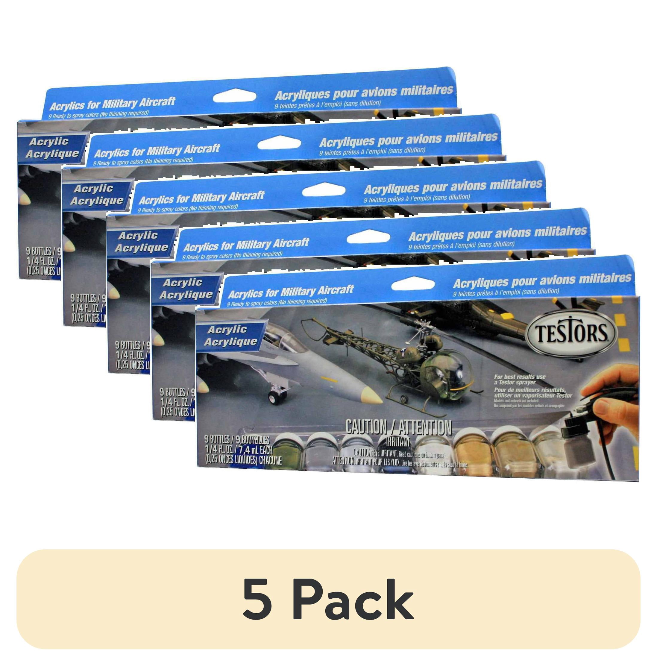 (5 pack) Testor Corp. Aircraft Spray Acrylic Set TES9136 Plastics Paint ...