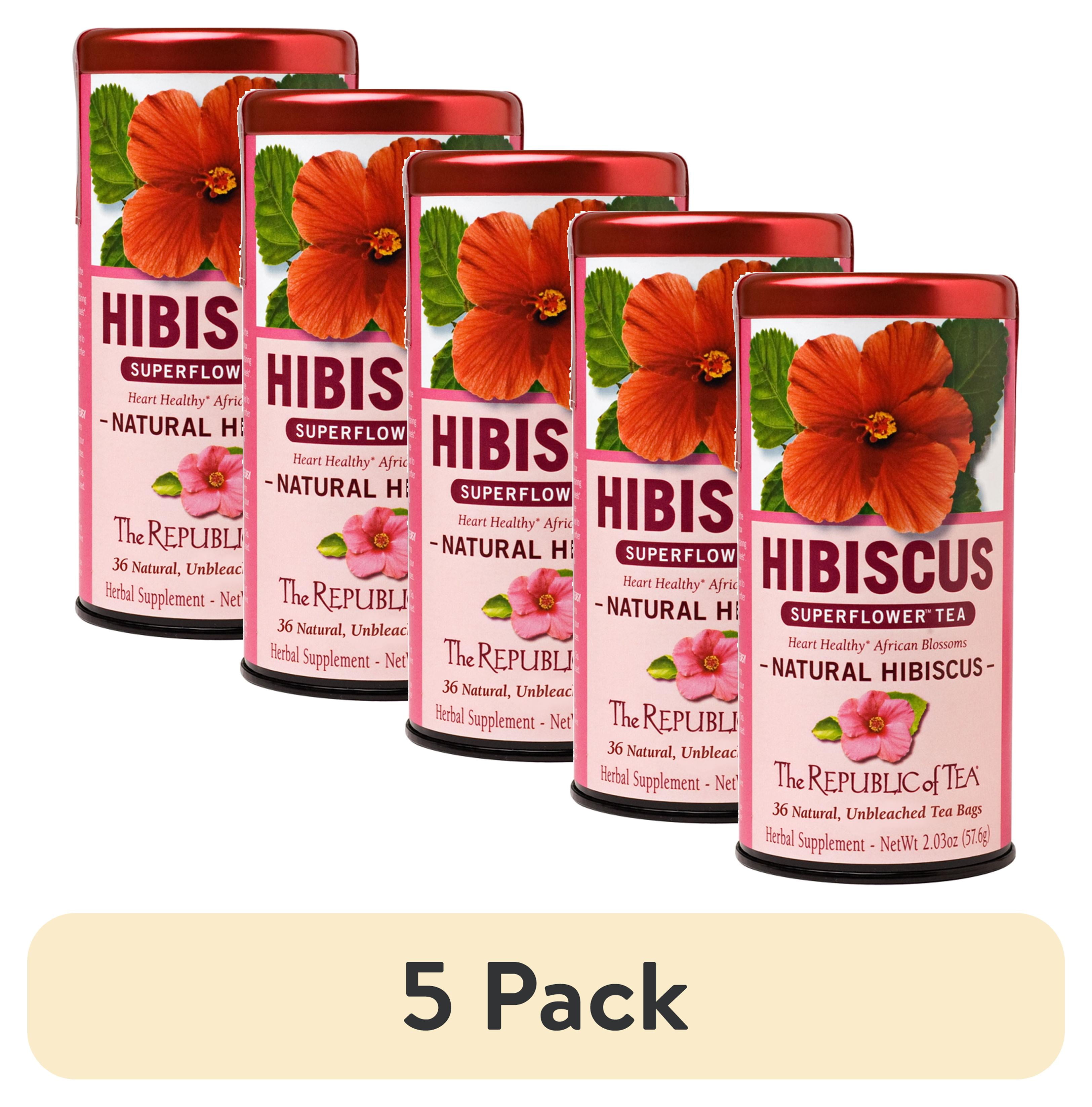 (5 pack) The Republic of Tea Natural Hibiscus Tea - Walmart.com