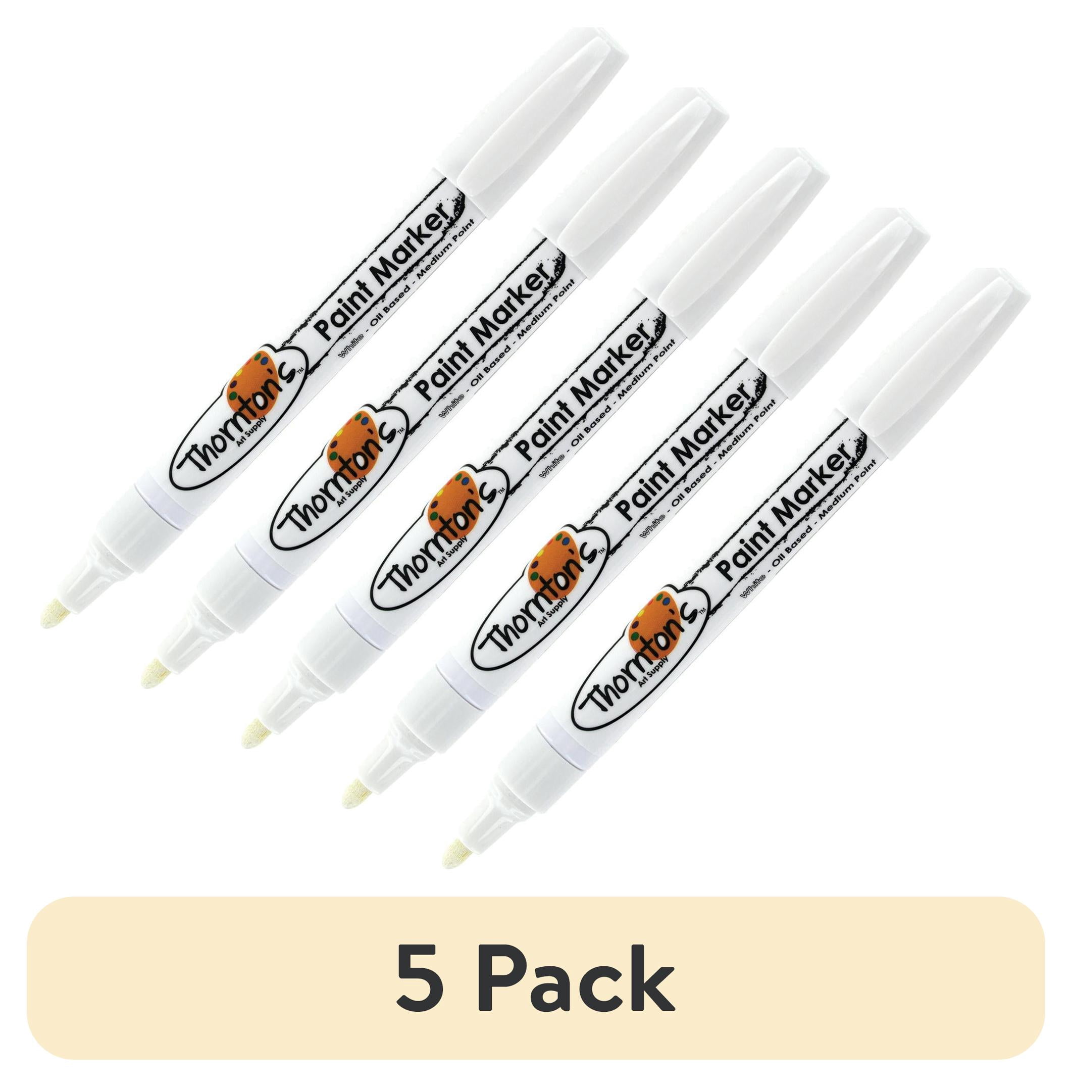 (5 pack) Thornton's Art Supply Oil-Based Paint Marker, Medium Point ...