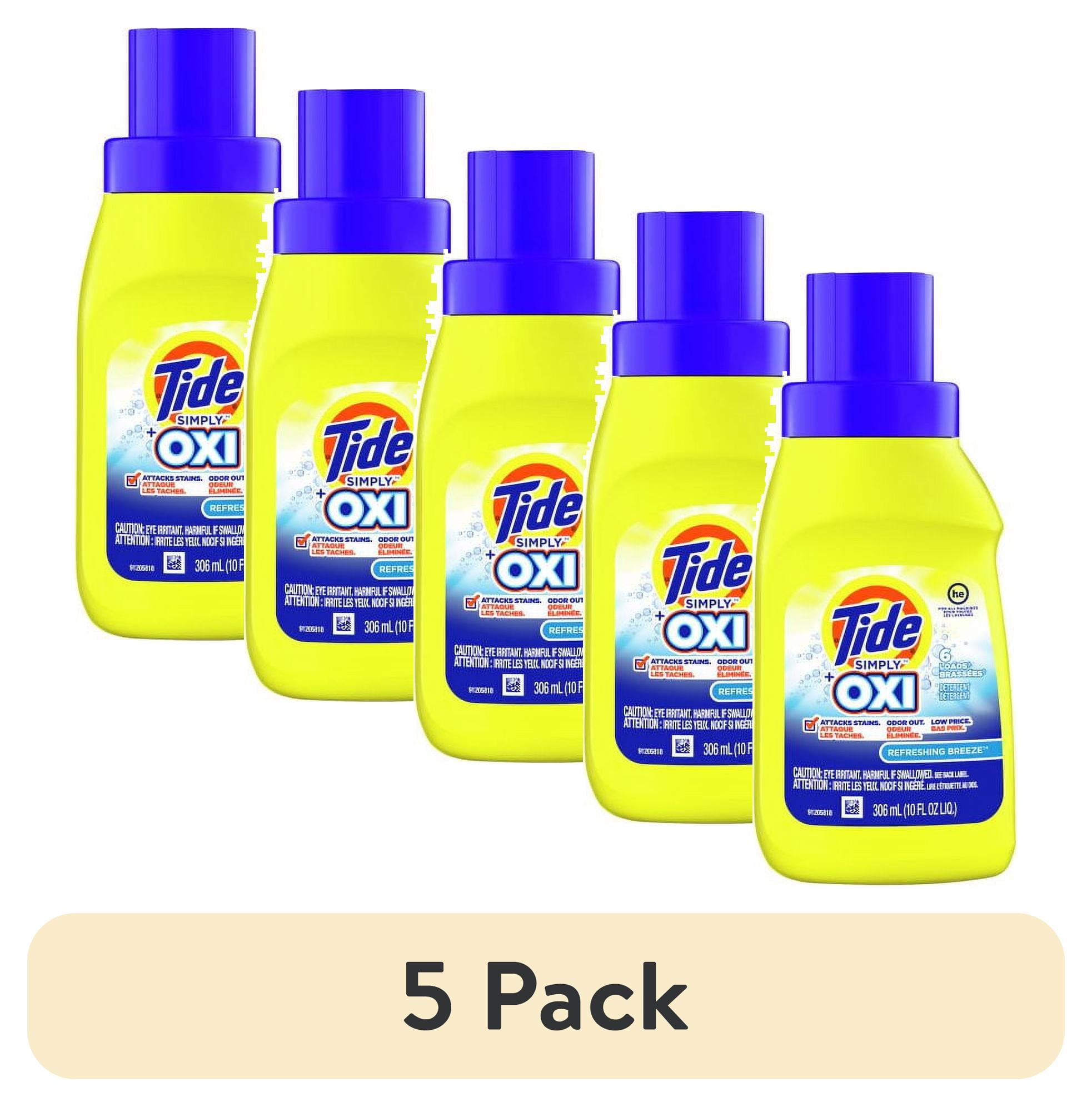 (5 pack) Tide Simply + Oxi Liquid Laundry Detergent 10 fl oz ...