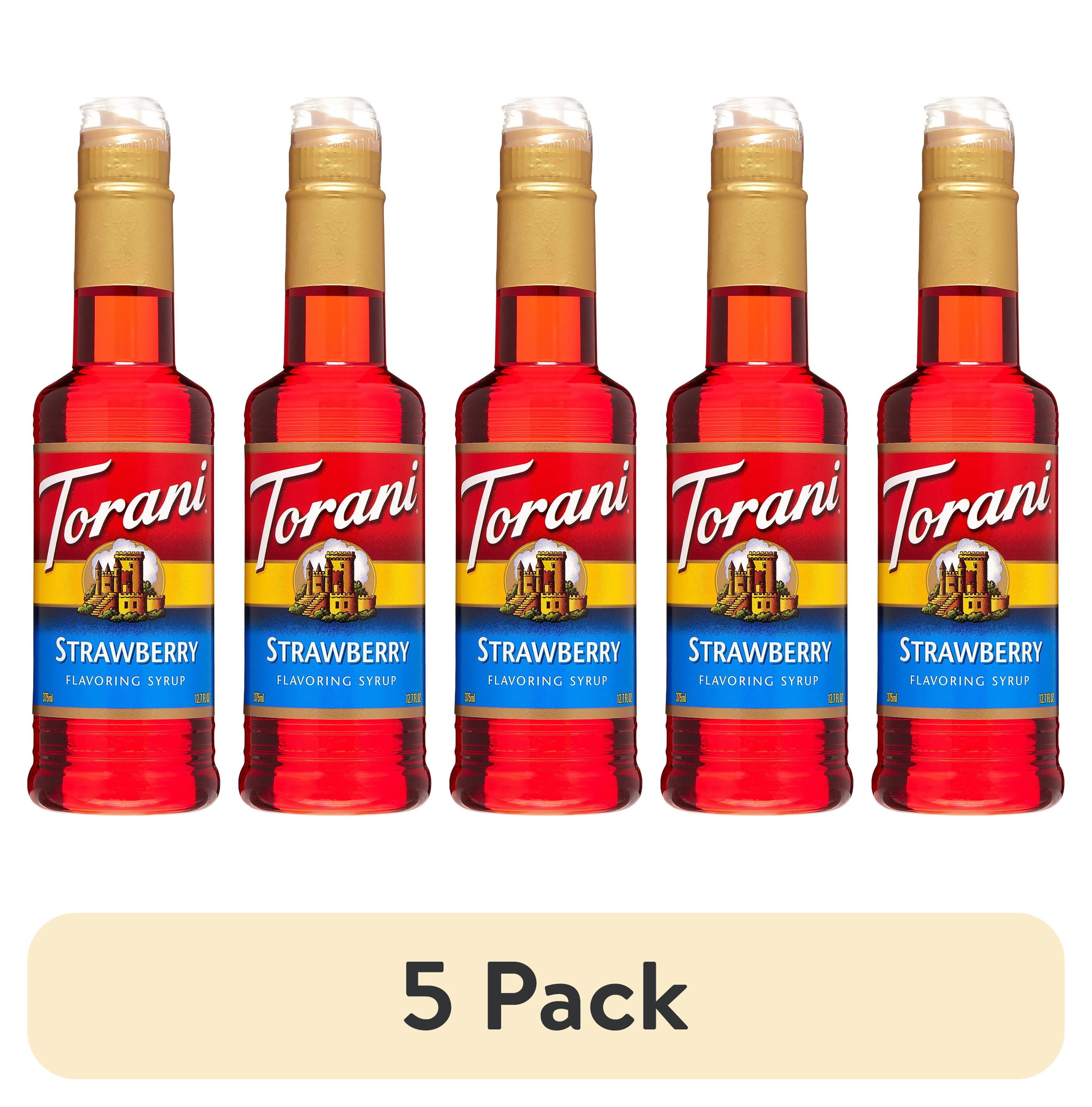 (5 pack) Torani Strawberry Flavoring Syrup, 12.7 FL OZ - Walmart.com