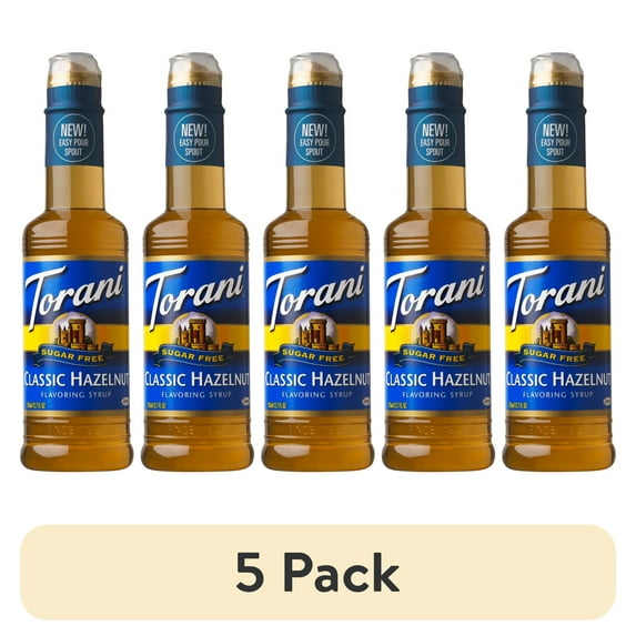 (5 pack) Torani Sugar Free Hazelnut Flavoring Syrup 12.7 oz - Walmart.com