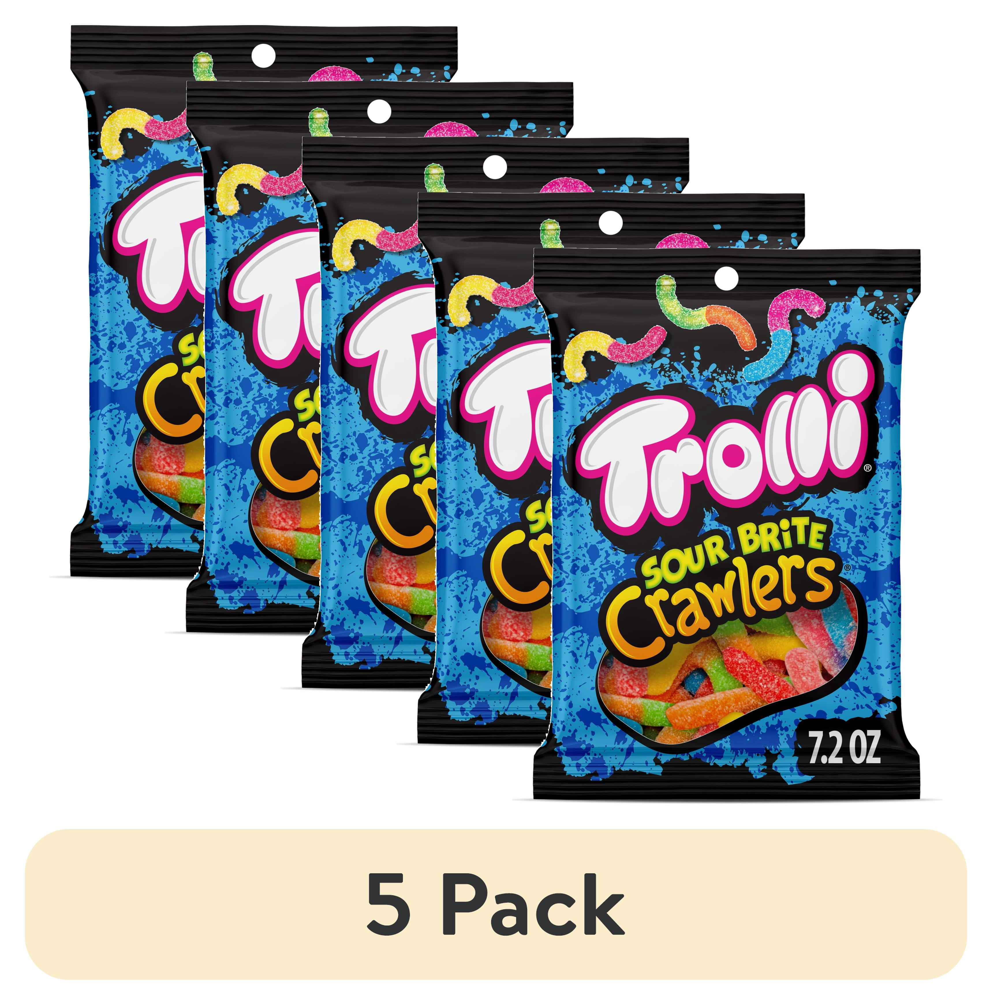 (5 pack) Trolli Sour Brite Crawlers, Candy, Cherry-Lemon, Strawberry ...
