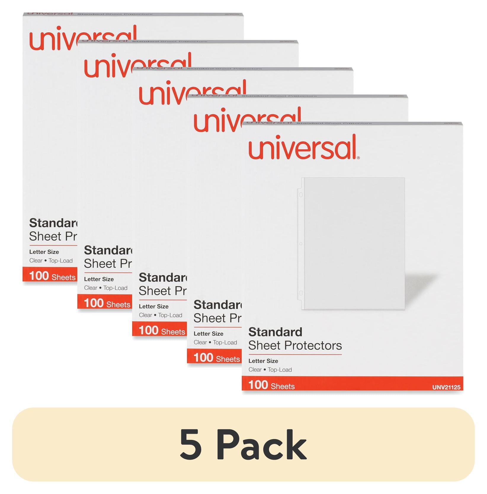 (5 pack) Universal Top-Load Poly Sheet Protectors, Standard, Letter ...