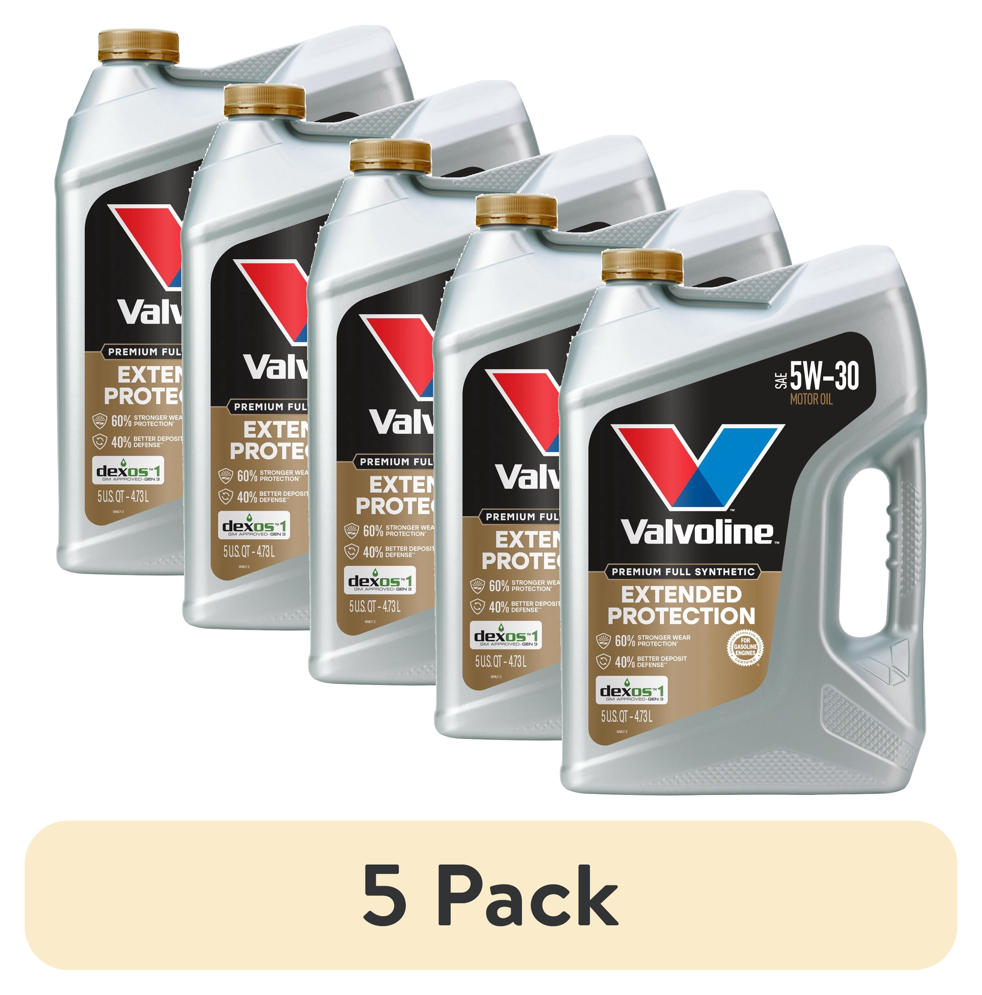 (5 pack) Valvoline Extended Protection Premium Full Synthetic 5W-30 ...