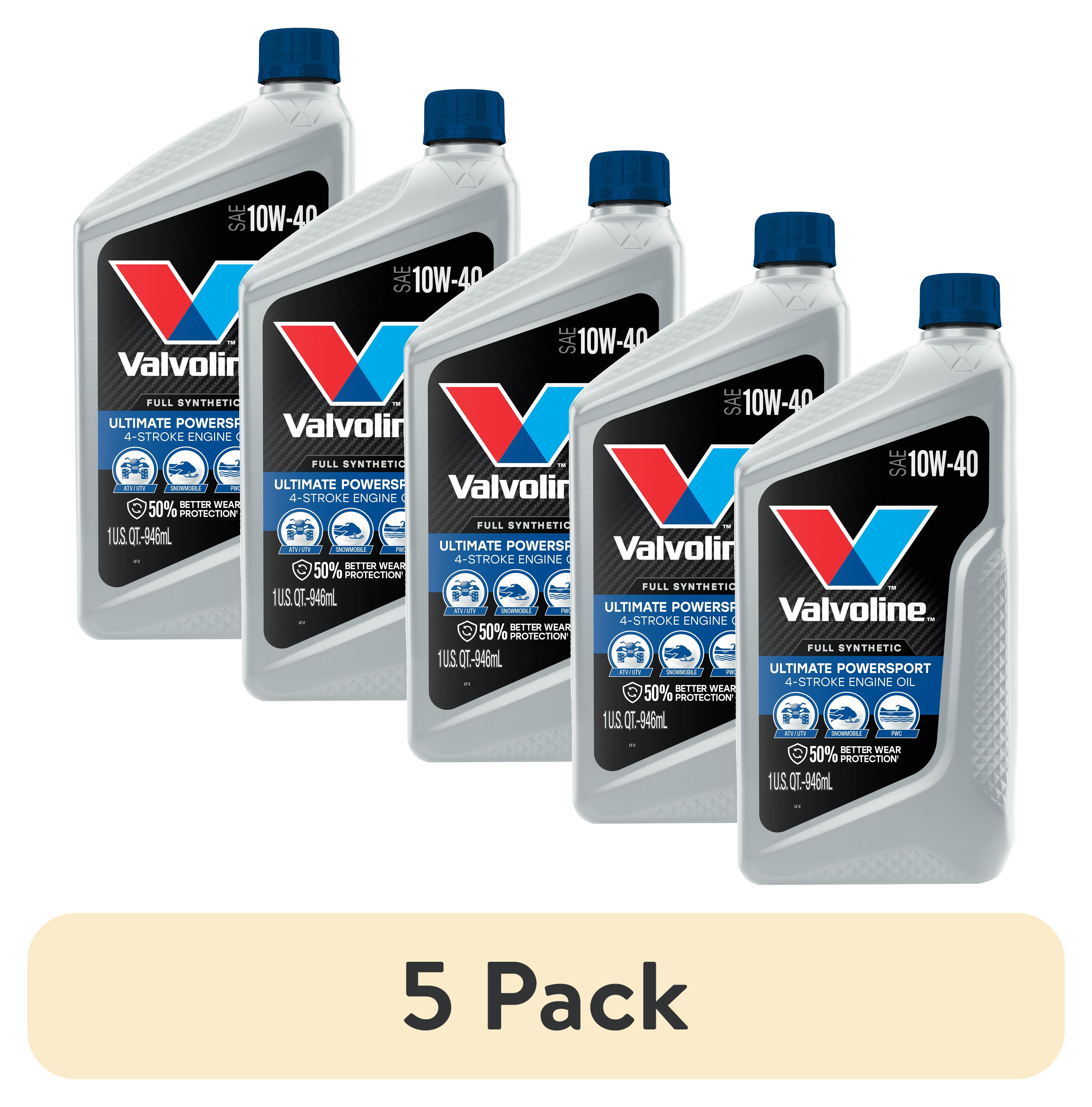 (5 pack) Valvoline PowerSport 10W40 Qt - Walmart.com
