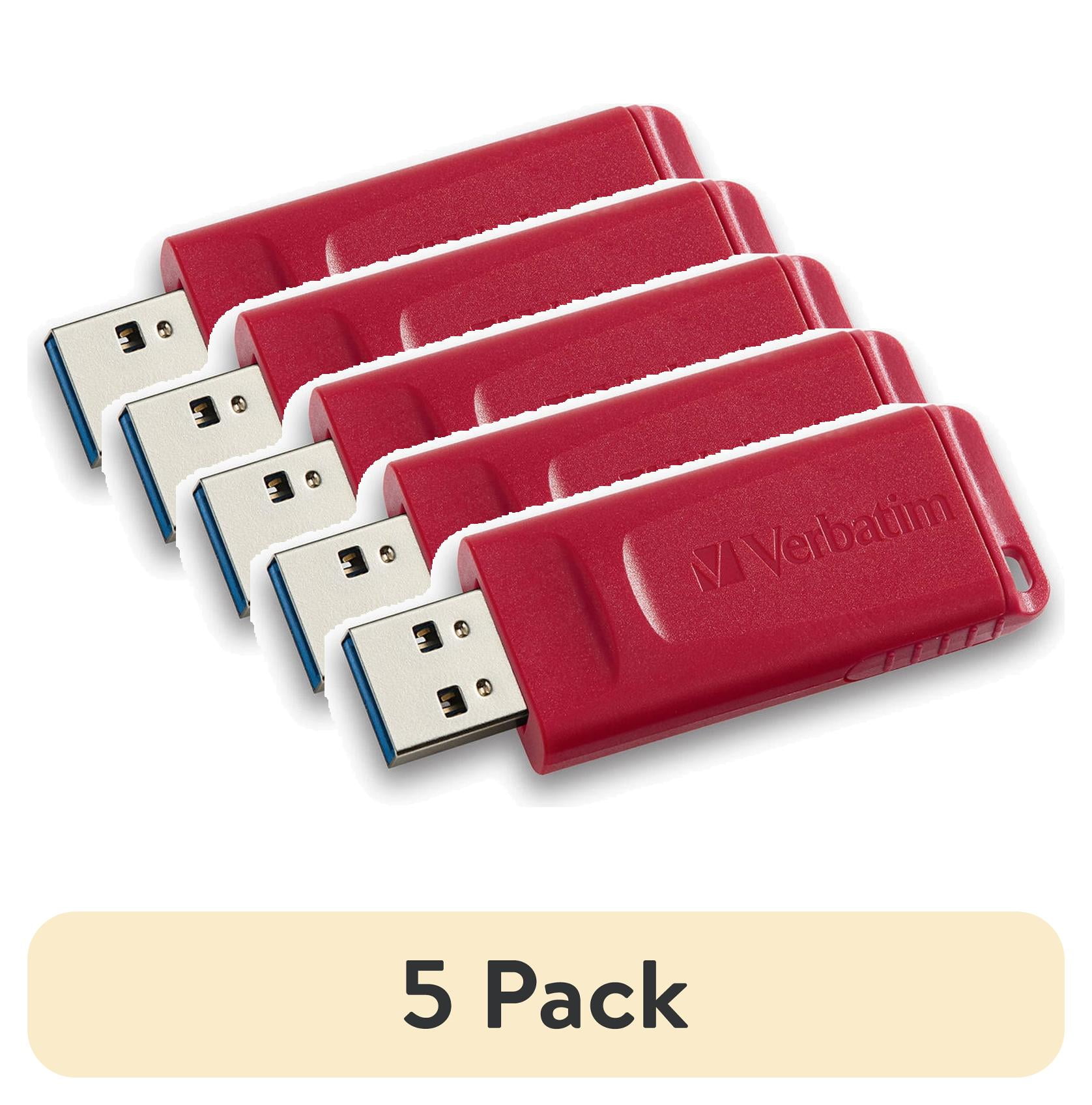 (5 pack) 64GB Store 'n' Go® USB Flash Drive - Red - 64GB - Red ...