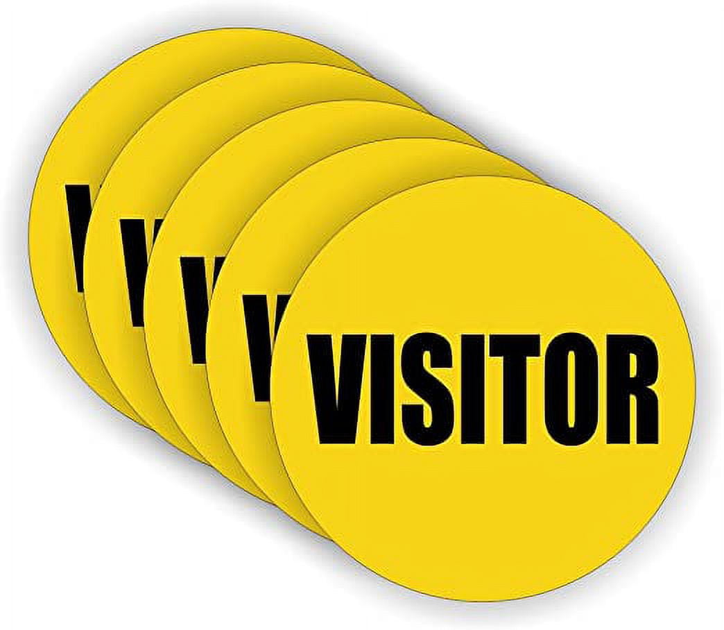 5-pack Visitor Hard Hat Stickers / Helmet Decals Labels Safety Plant ...