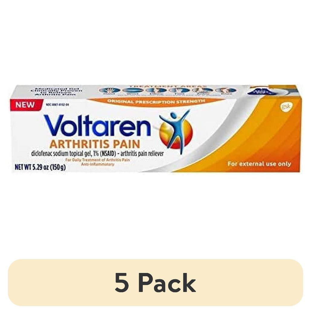 (5 pack) Voltaren Arthritis Pain Gel for Powerful Topical Arthritis ...