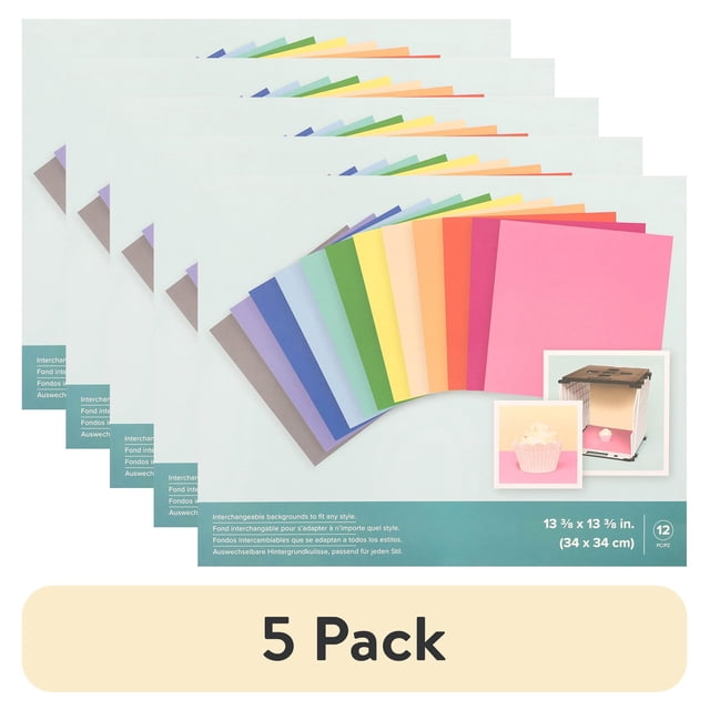 (5 pack) We R Memory Keepers ShotBox Background 12/Sheets-Color ...