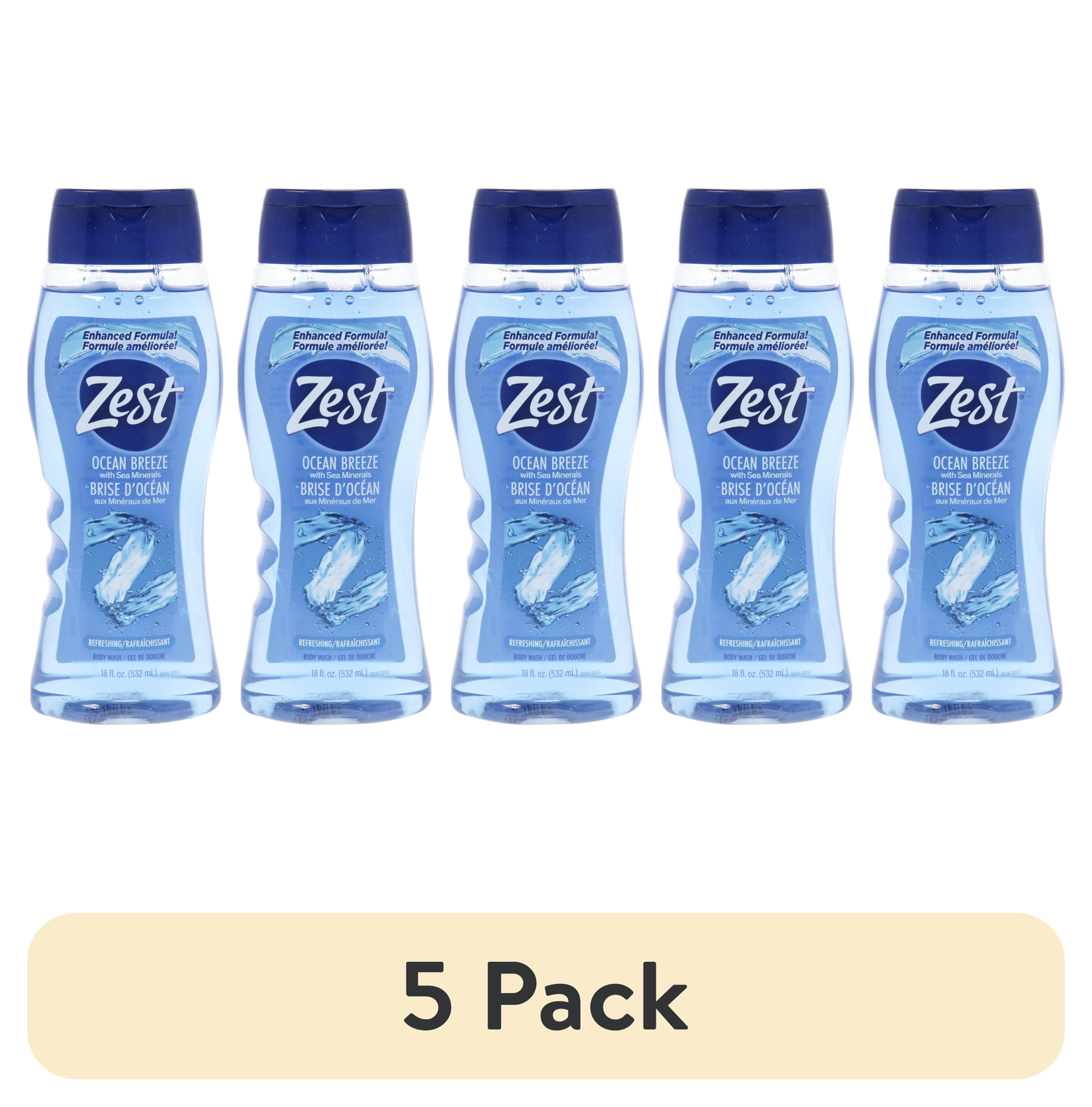 (5 pack) Zest Ocean Breeze with Sea Minerals Invigorating Body Wash, 18 ...