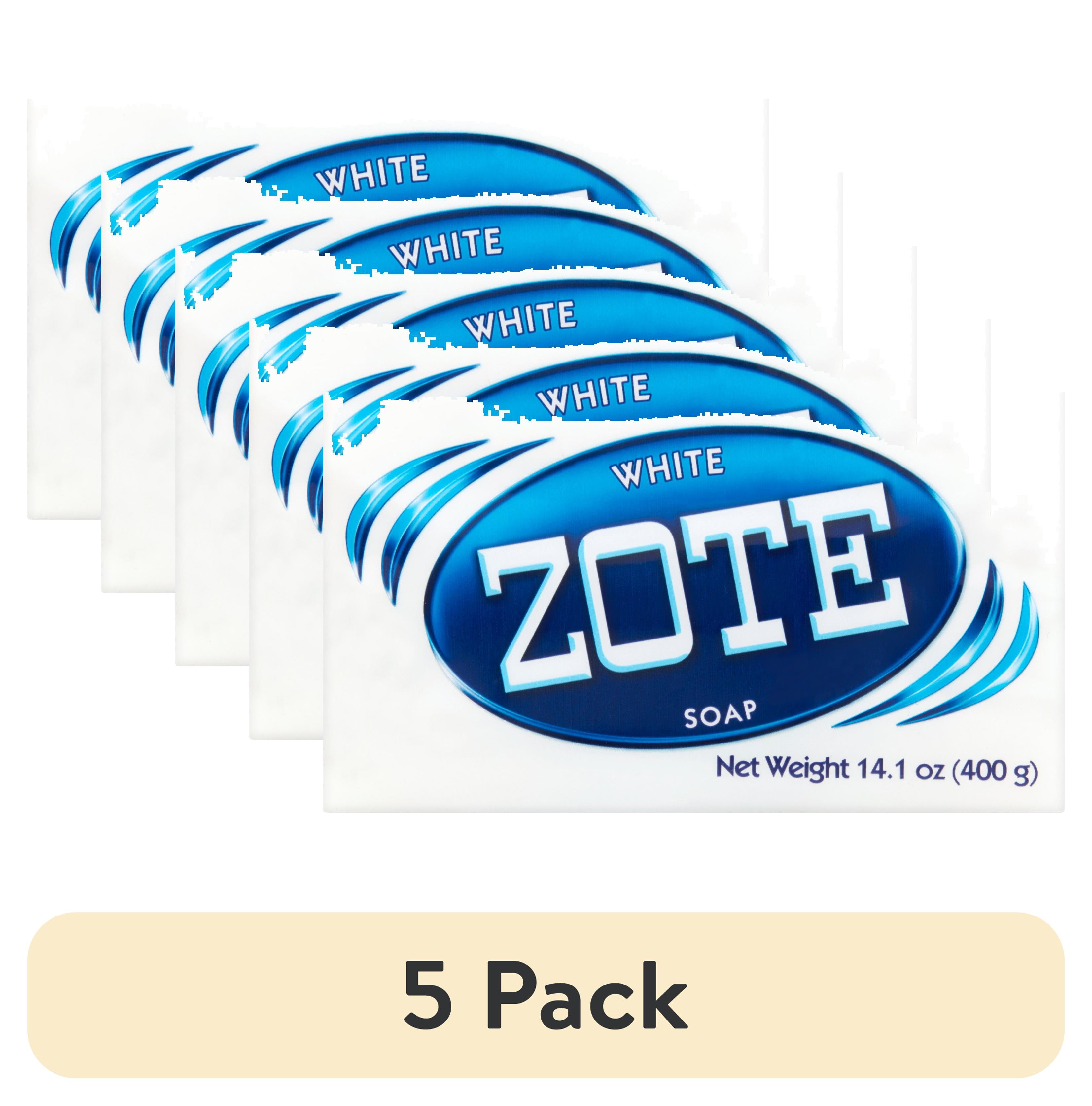 (5 pack) Zote White Laundry Bar Soap, Hand & Machine Wash, All Ages ...