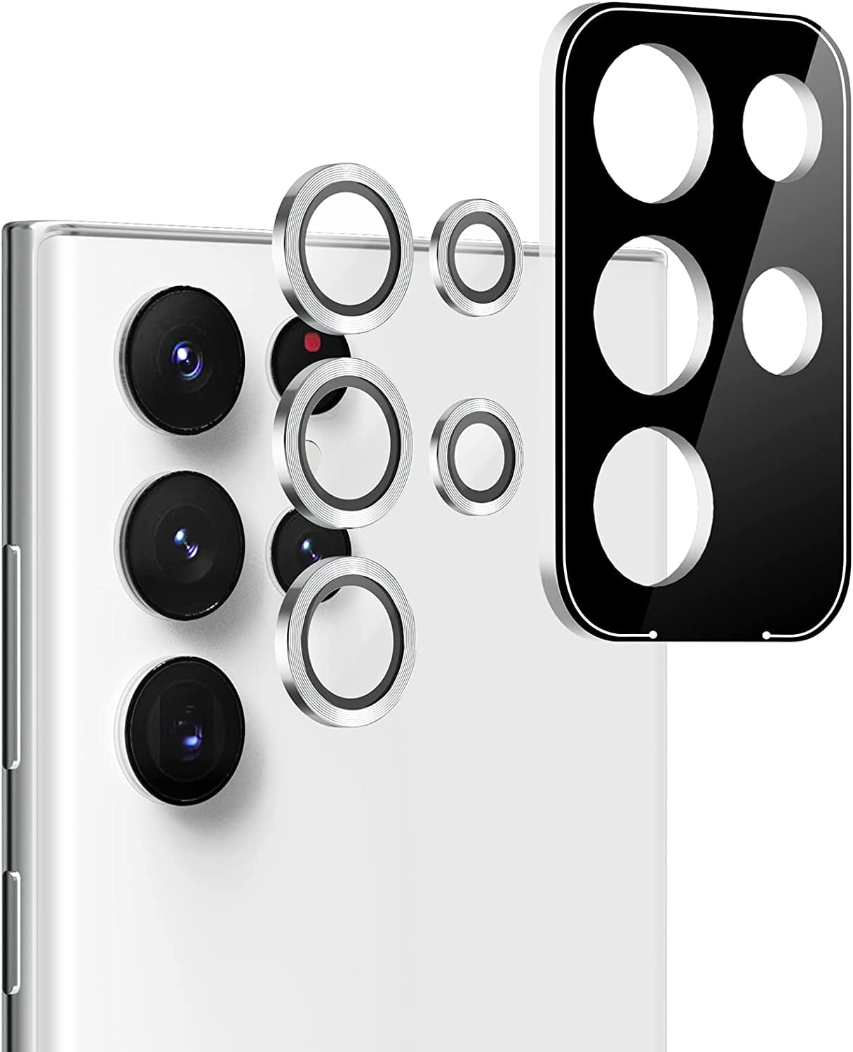 (5 pack) amFilm Galaxy S22 Ultra Camera Lens Glass Protector (6.8 ...