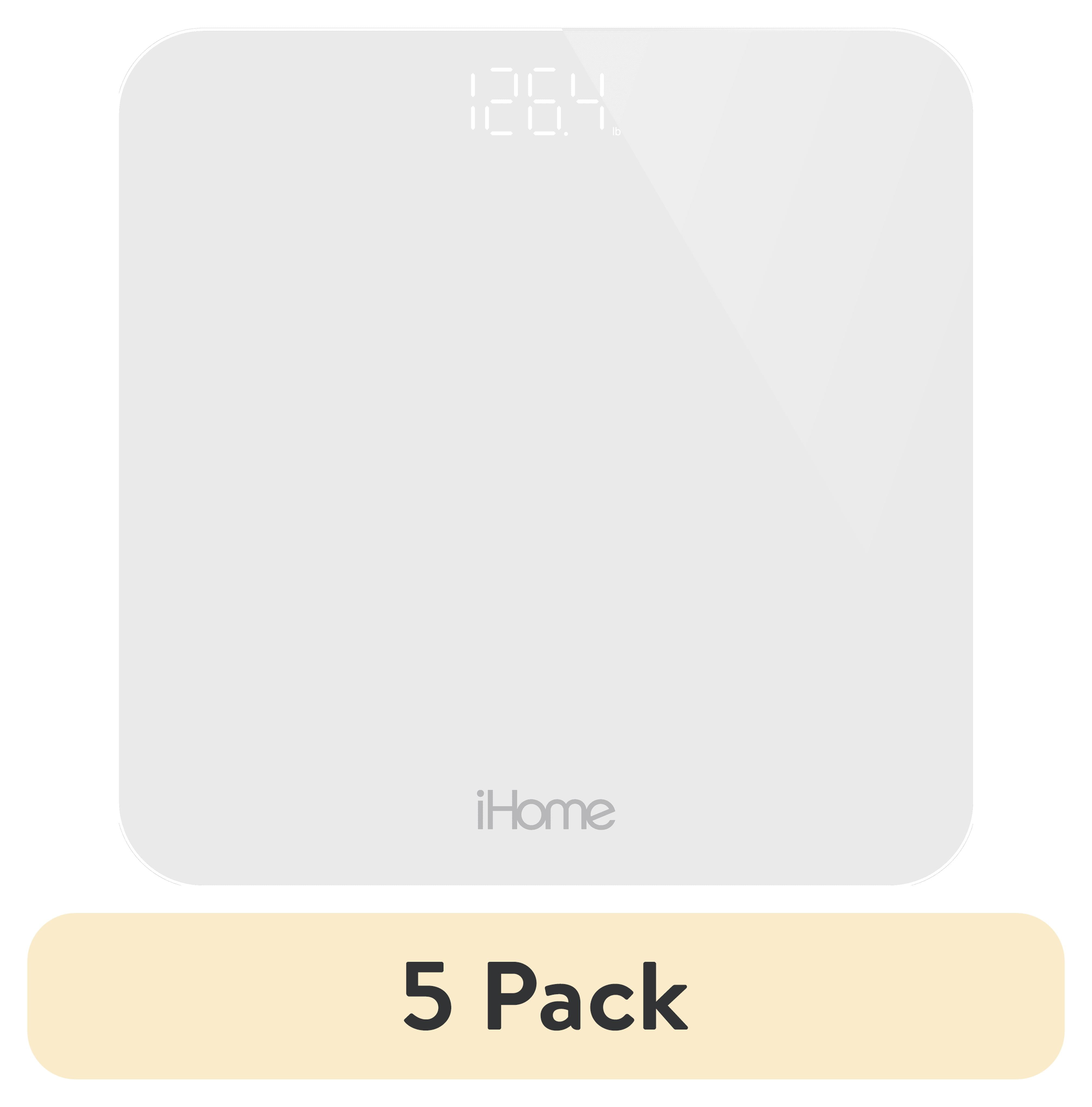 (5 pack) iHome Digital Battery Powered Bathroom Scale 397 lbs FSA and ...