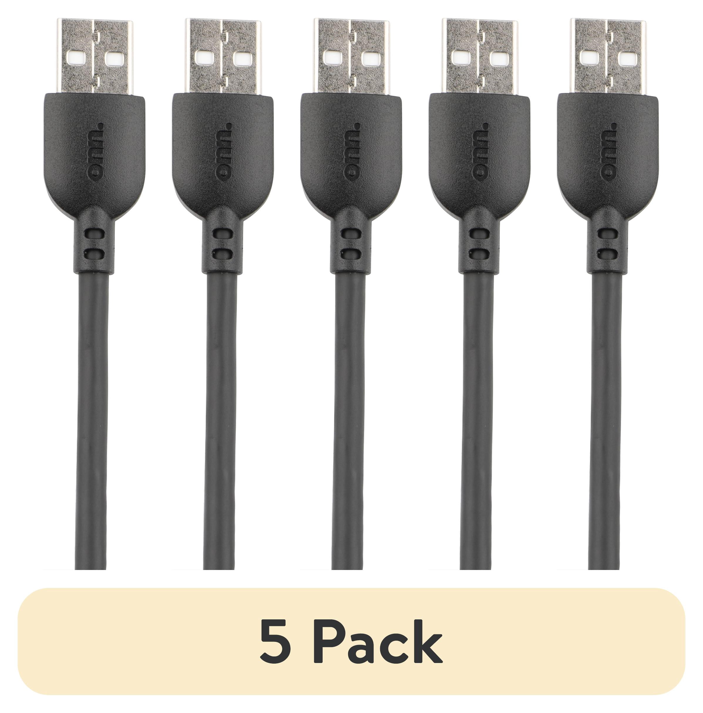 (5 pack) onn 10ft iPhone Charger Cord, MFi Certified Lightning to USB-A ...