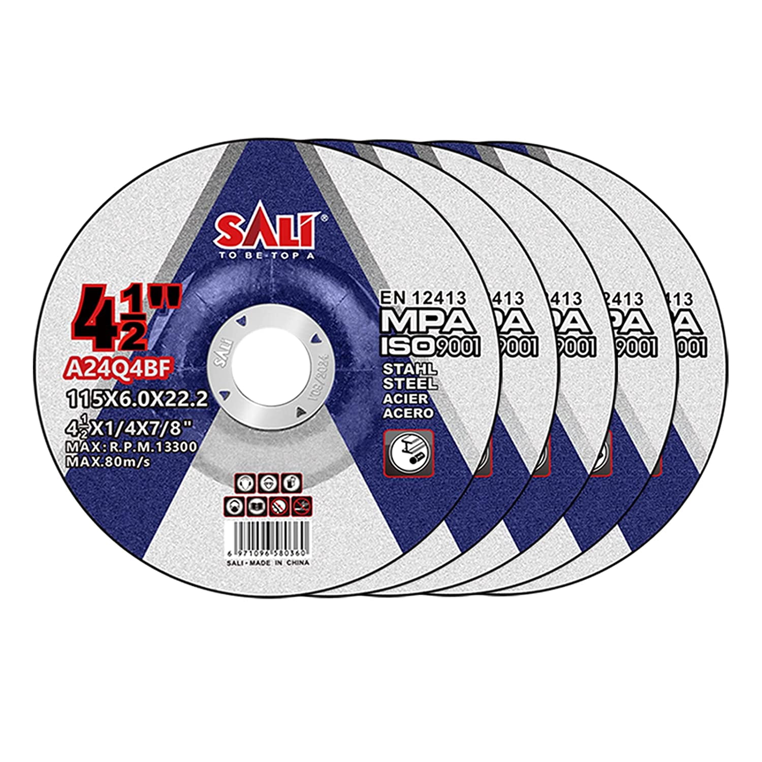 5 packs of 4-1/2 inch grinding wheels, suitable for general purpose ...