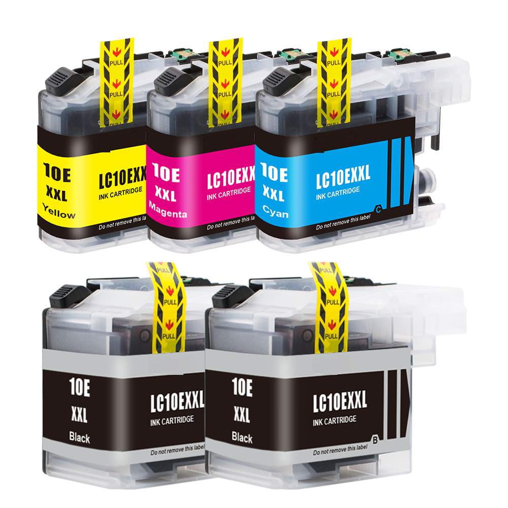 5 packs LC10E LC 10E LC-10E Extra High Yield Ink Cartridge For Brother ...