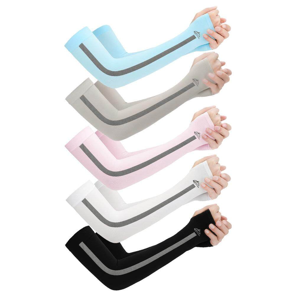 5 pair UV Sun Protection Arm Sleeves Cooling Arm Sleeves for Outdoor ...