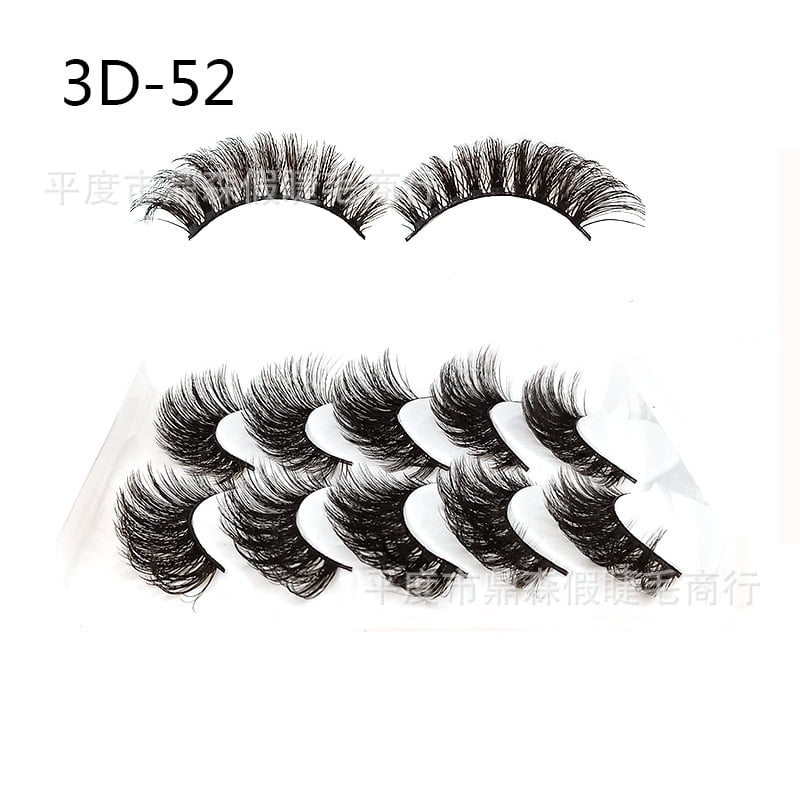 5 pairs Natural false eyelashes with thick false eyelash extensions ...