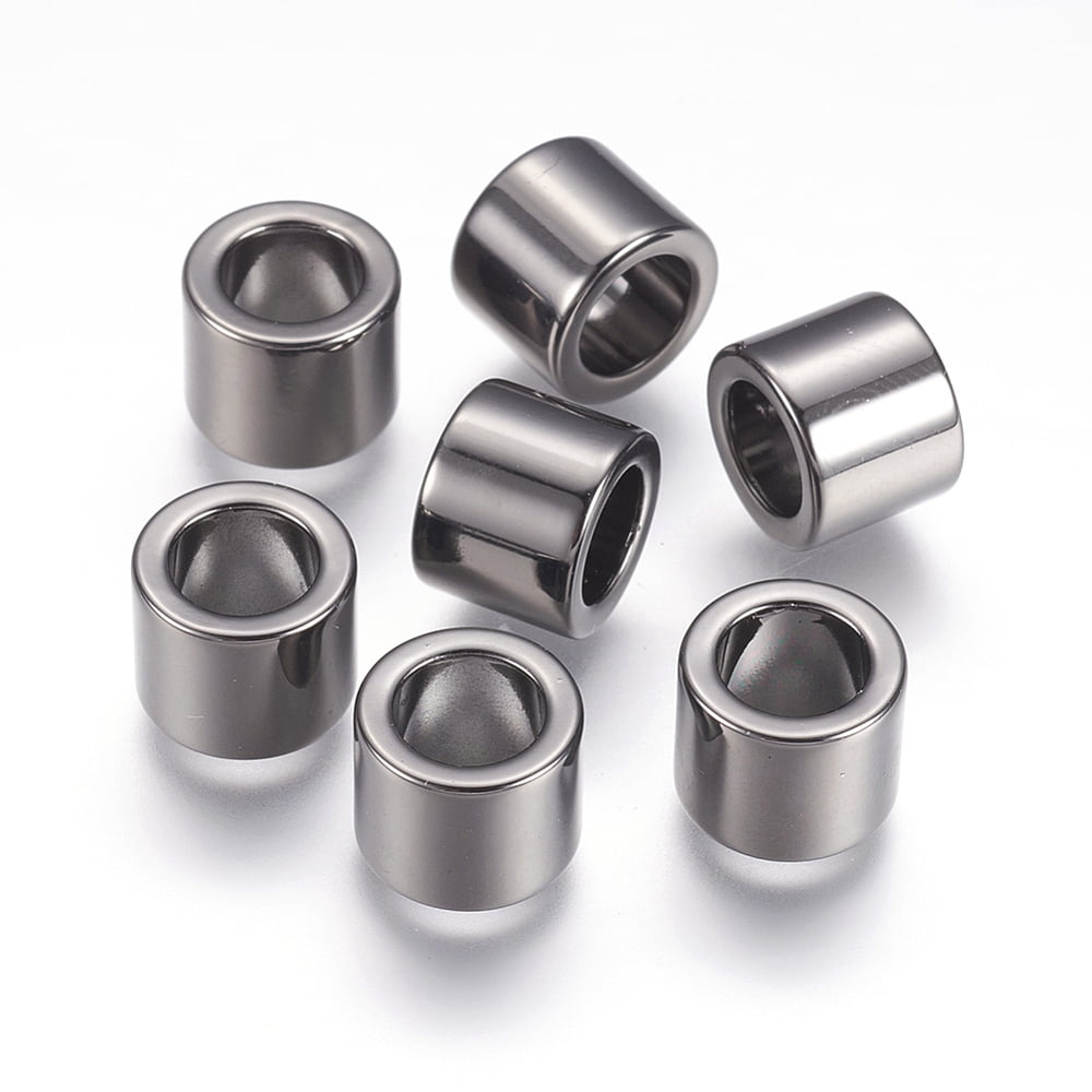 5 pc 304 Stainless Steel Beads Large Hole Beads Column Mixed color ...