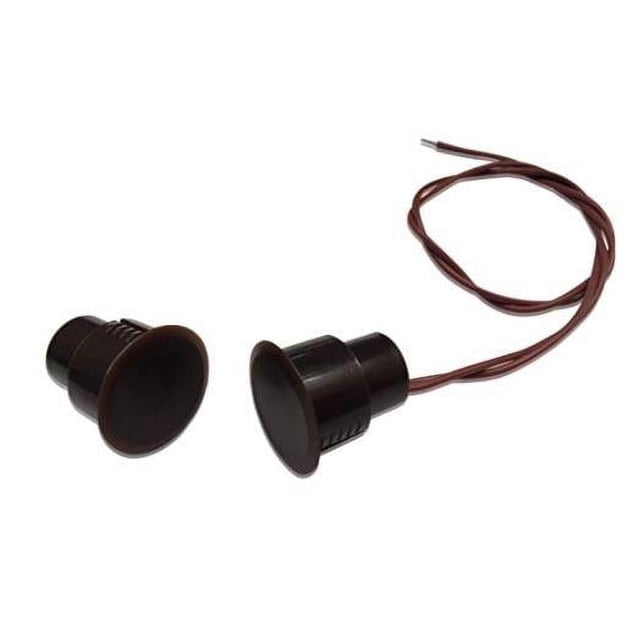 5 pc Brown N.C. Recessed Door Contacts (NORMALLY CLOSED) Alarm Door ...