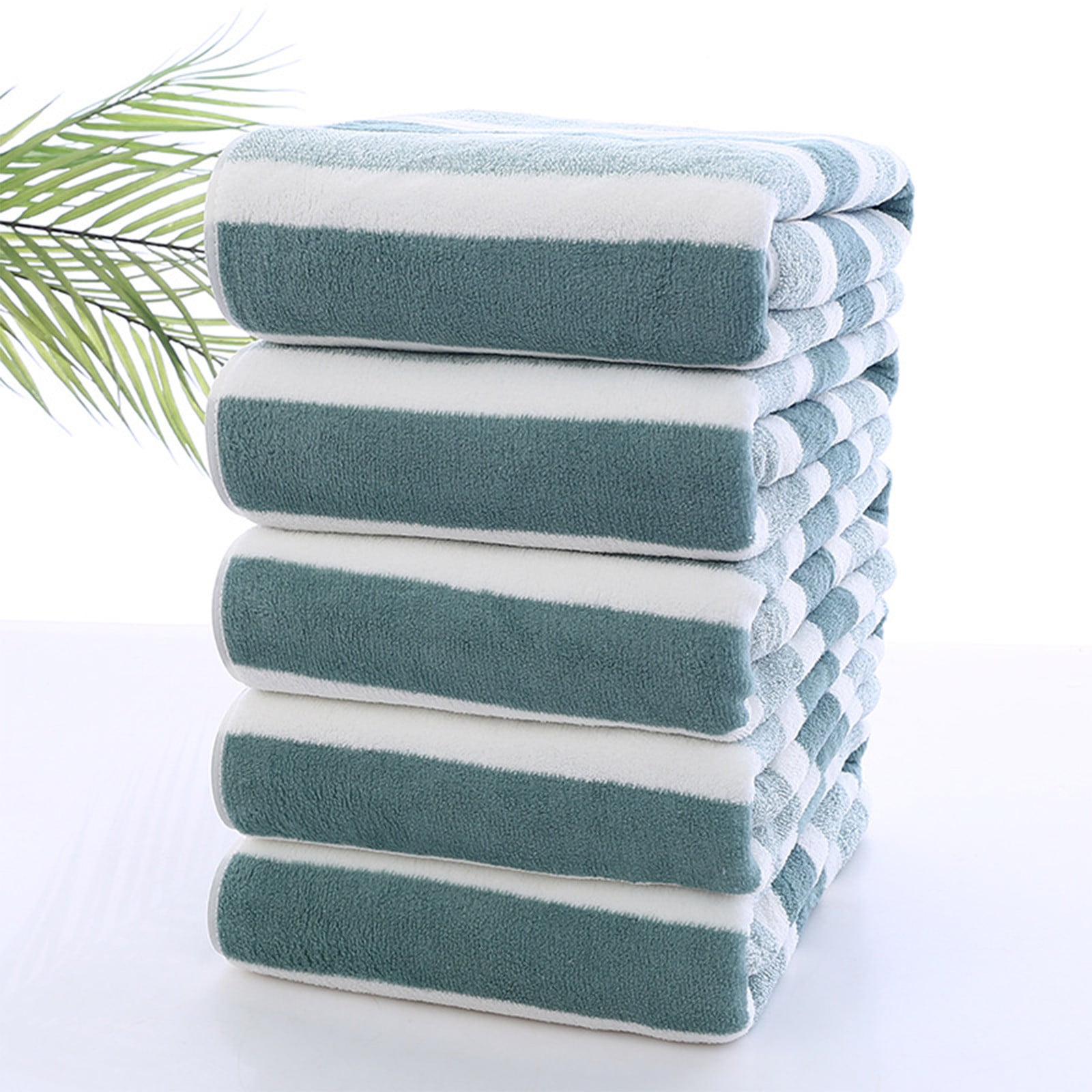 5 pc Coral Velvet Bath Towels,Microfiber Bath Towels, Lightweight ...