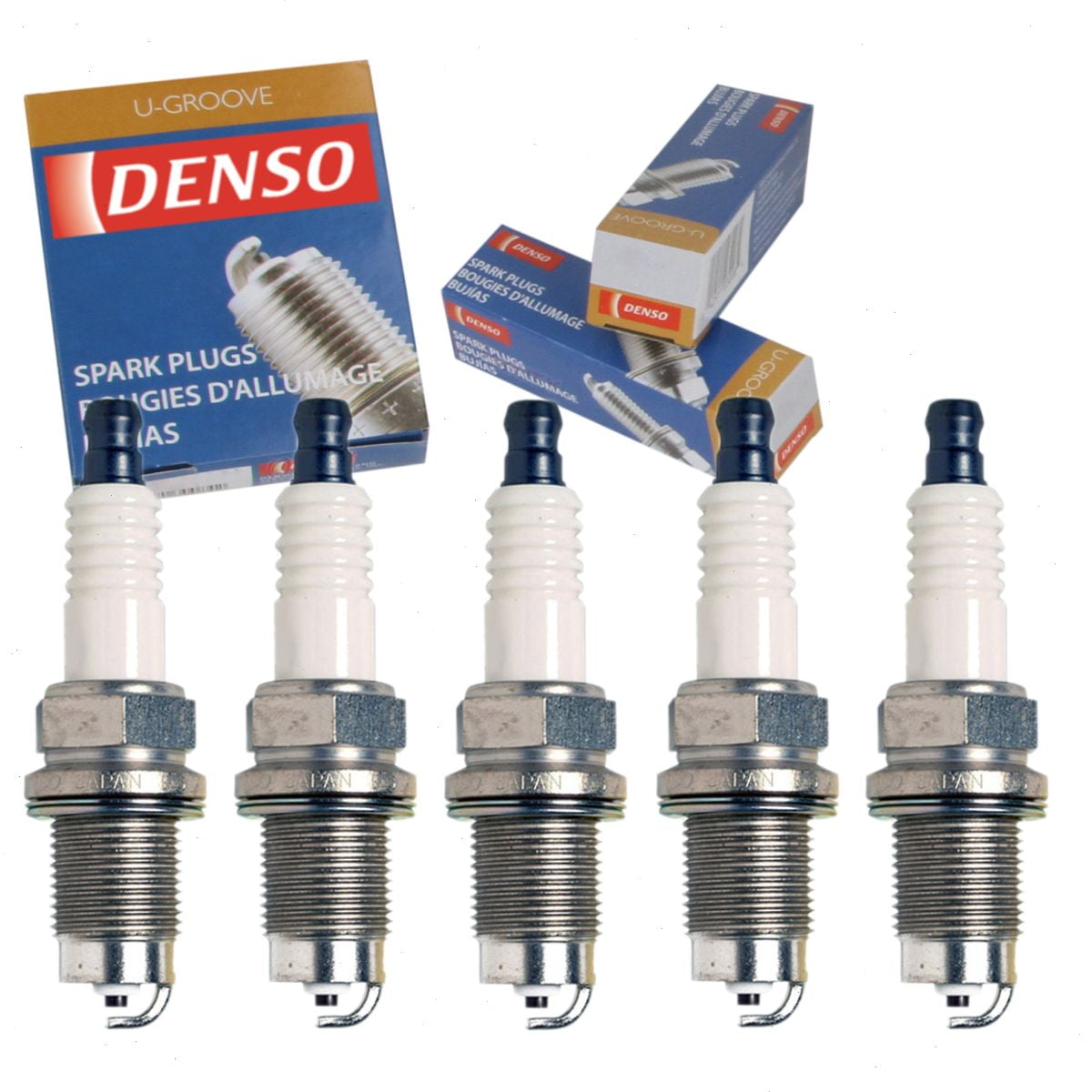 5 pc DENSO Standard U-Groove Spark Plugs compatible with Volkswagen ...