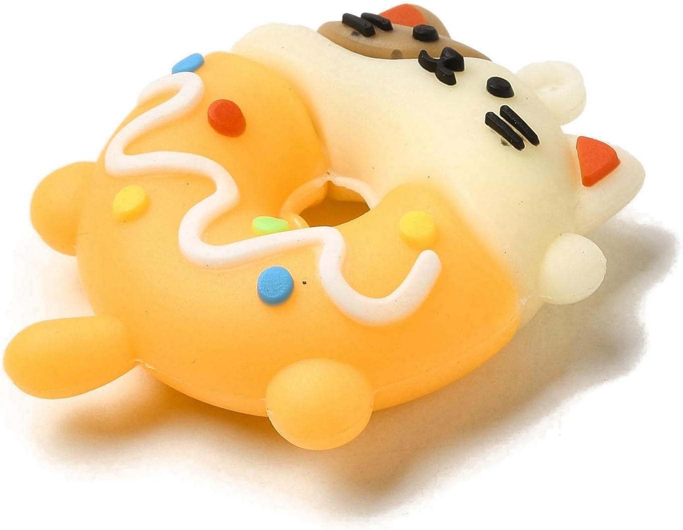 5 pc Donut PVC Plastic Cartoon Big Pendants for DIY Keychain Making Cat ...