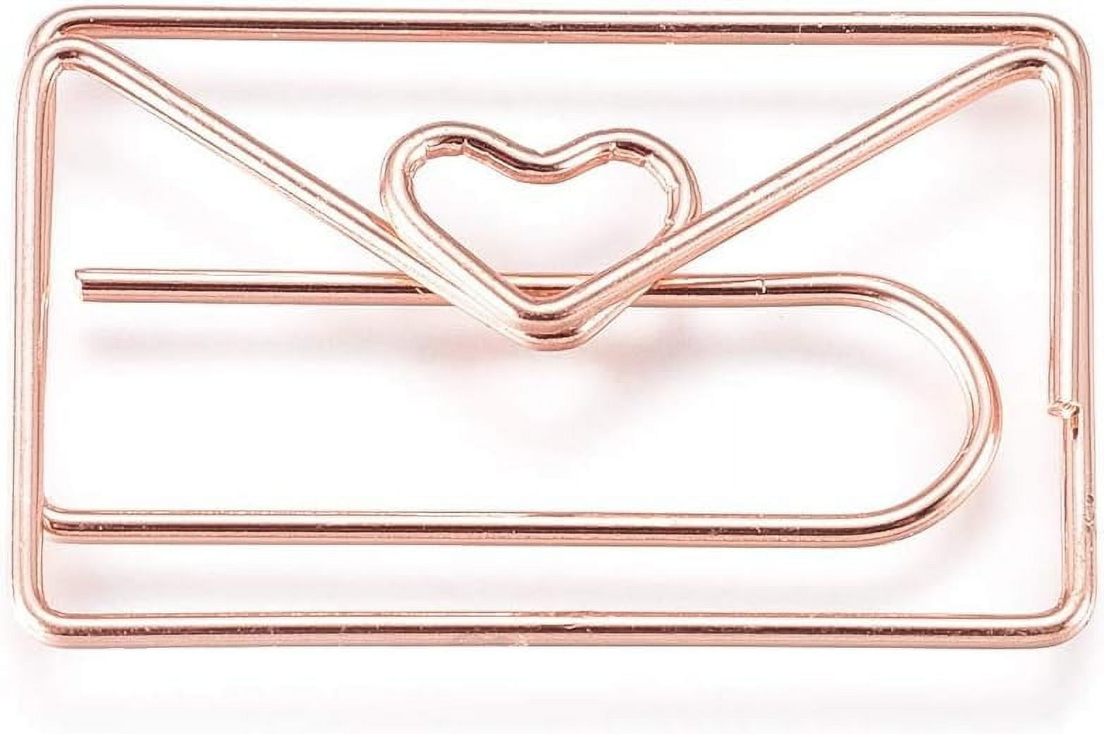 5 pc Envelope with Heart Shape Iron Paperclips Cute Paper Clips Funny ...