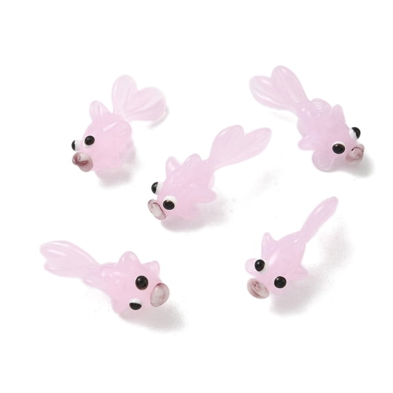 5 pc Handmade Lampwork Beads Pink 25~35x15.5x16mm Hole: 1.7mmDIY ...