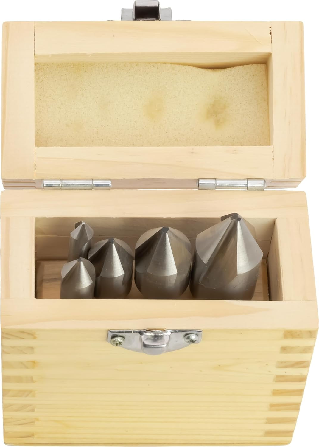 5 pc High-Speed Steel Countersink Drill Bit Set, 90° Countersink Angle ...