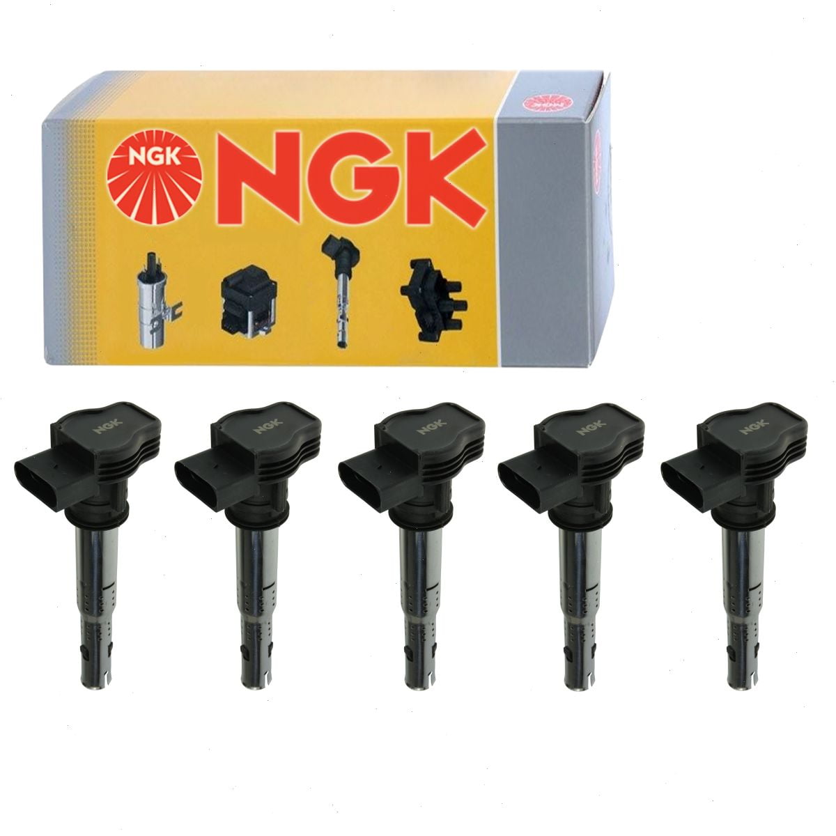 NGK Ignition Coils, 5 Pack, Compatible with Volkswagen Jetta 2.5L L5 ...