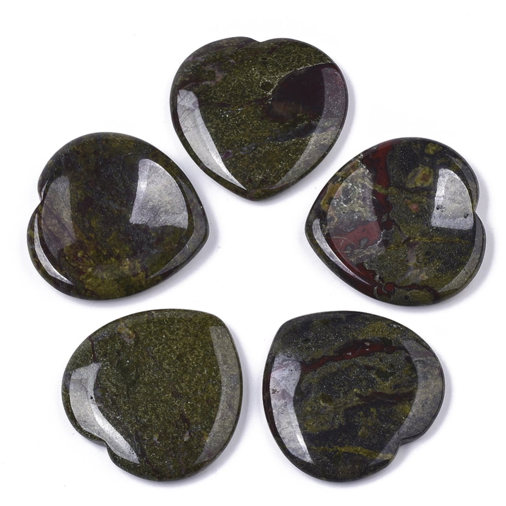 5 pc Natural Dragon Blood Thumb Worry Stone Pocket Palm Stones for ...