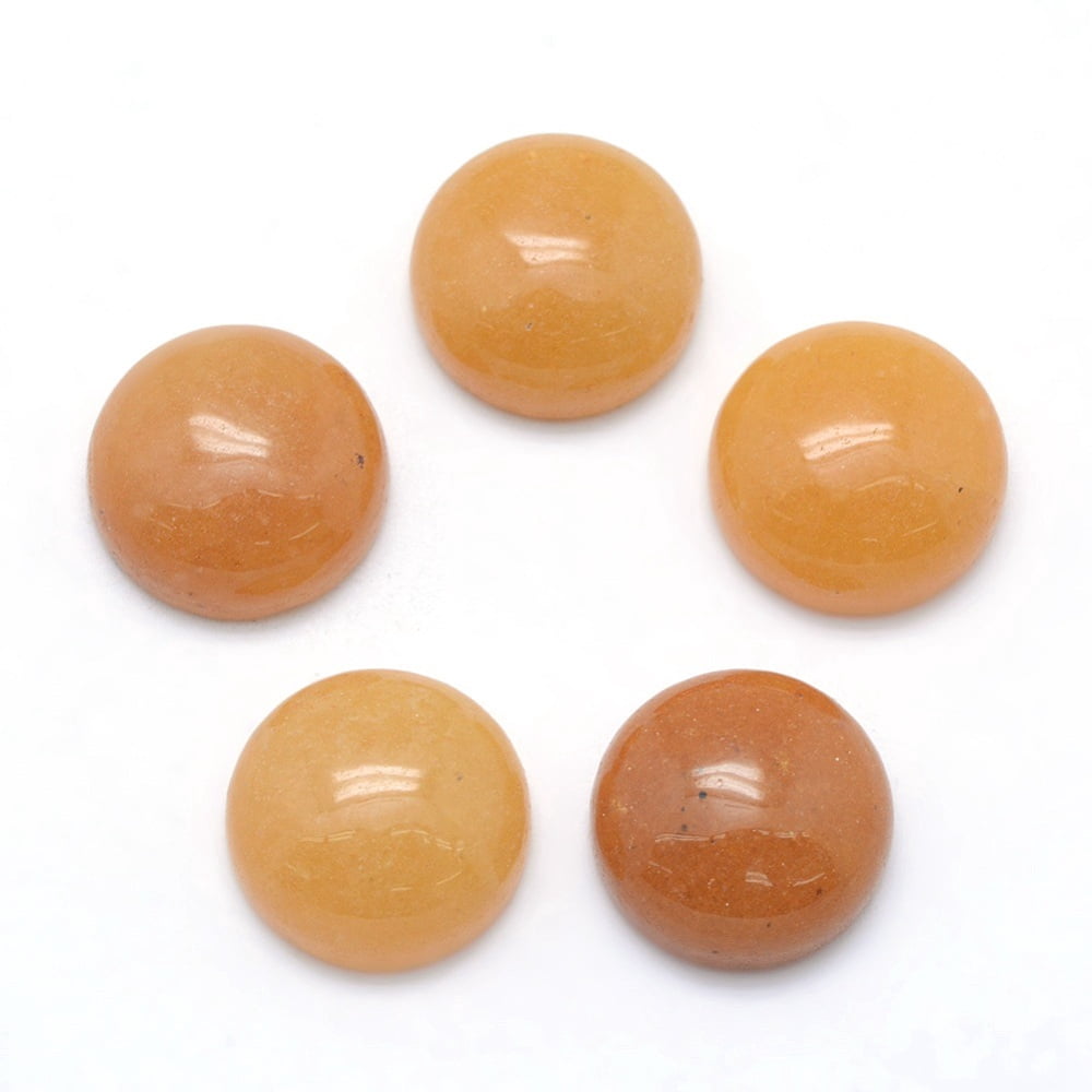 5 pc Natural Yellow Aventurine Cabochons Half Round 10x4~5mm - Walmart.com