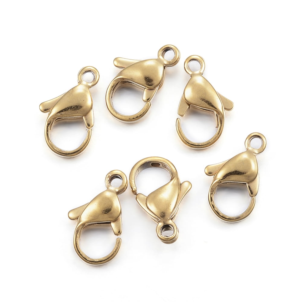 5 pc PVD Vacuum Plating 304 Stainless Steel Lobster Claw Clasps Parrot ...