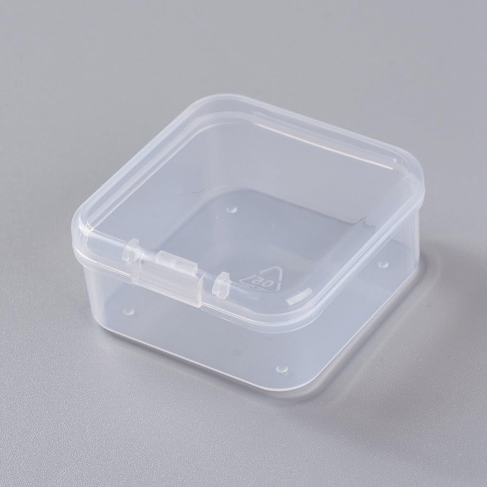 5 pc Plastic boxes Bead Storage Containers Square Clear 4.5x4.5x2cm ...