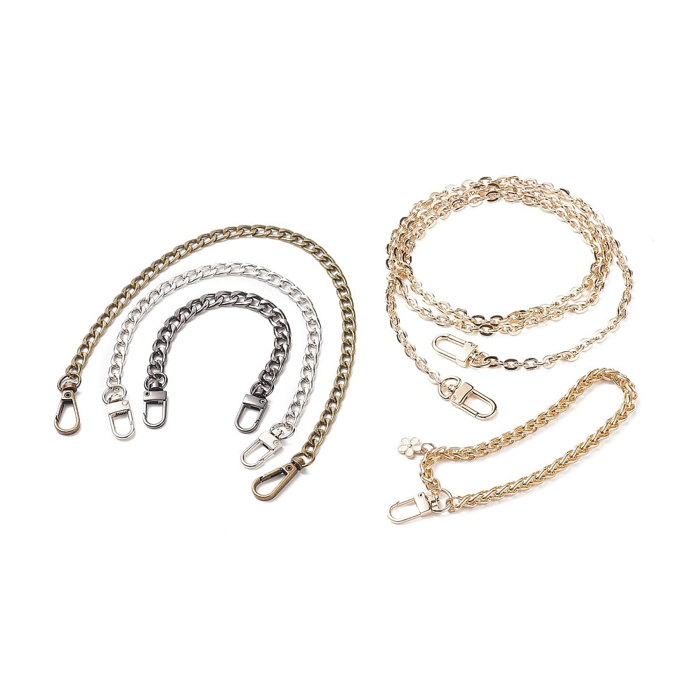 5 pc Purse Chains Iron Chain bag Handles Alloy Swivel Clasp bag Strap ...