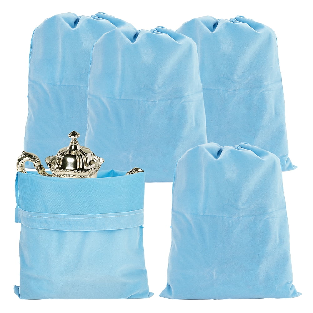 5 pc Rectangle Velvet Packing Drawstring Pouches Jewelry Storage Gift ...