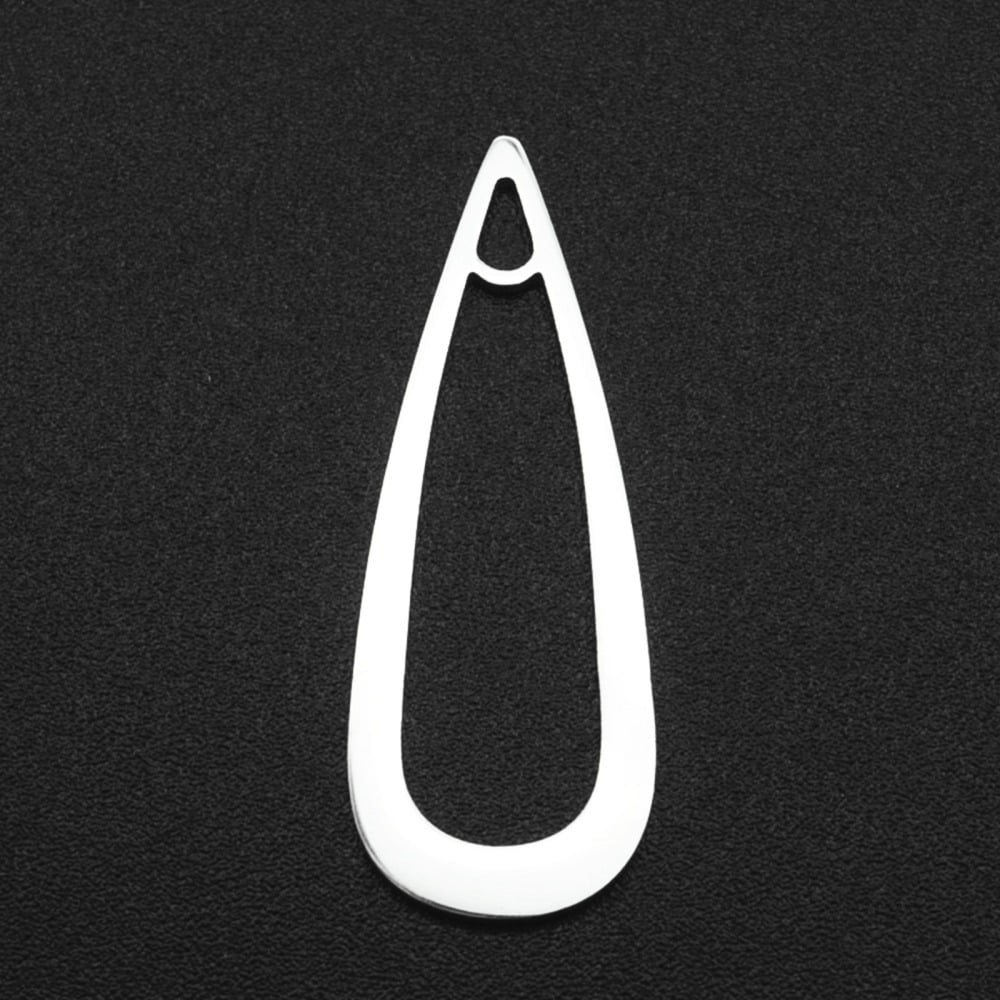 5 pc Resistant 201 Stainless Steel Pendants Teardrop Charm Laser Cut ...
