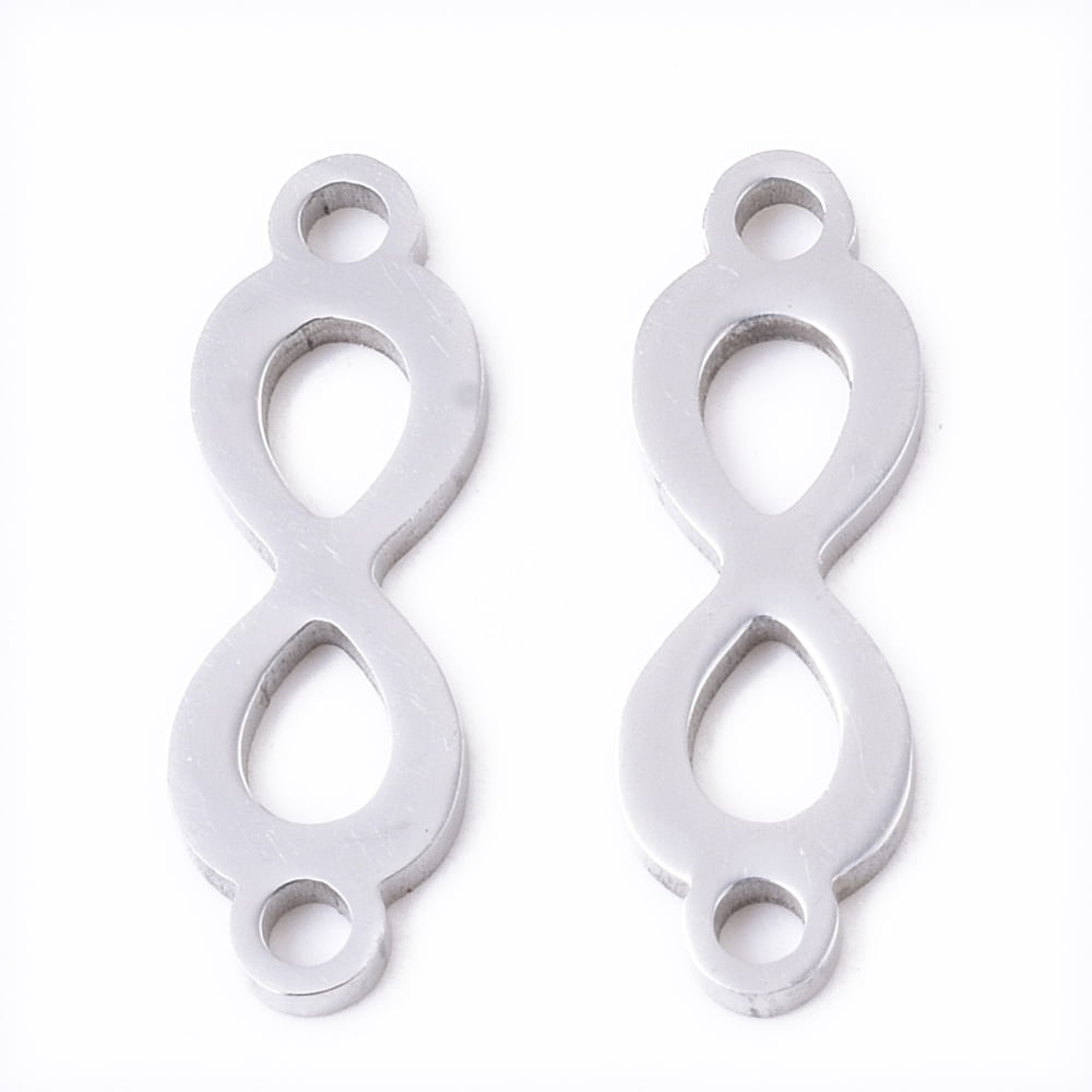 5 pc Tarnish Resistant 201 Stainless Steel Links connectors Laser Cut Infinity Stainless Steel ...