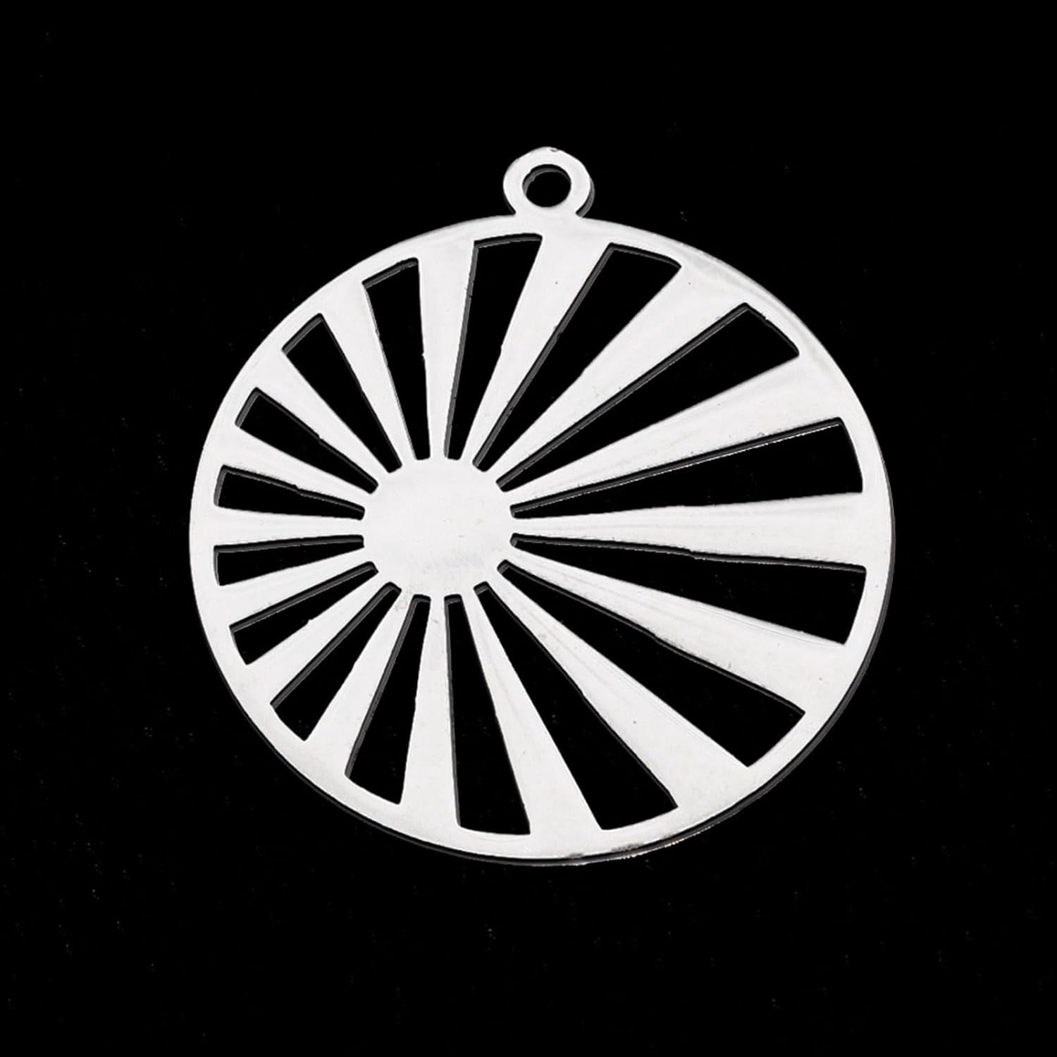 5 pc Tarnish Resistant 201 Stainless Steel Pendants Laser Cut Sunburst ...