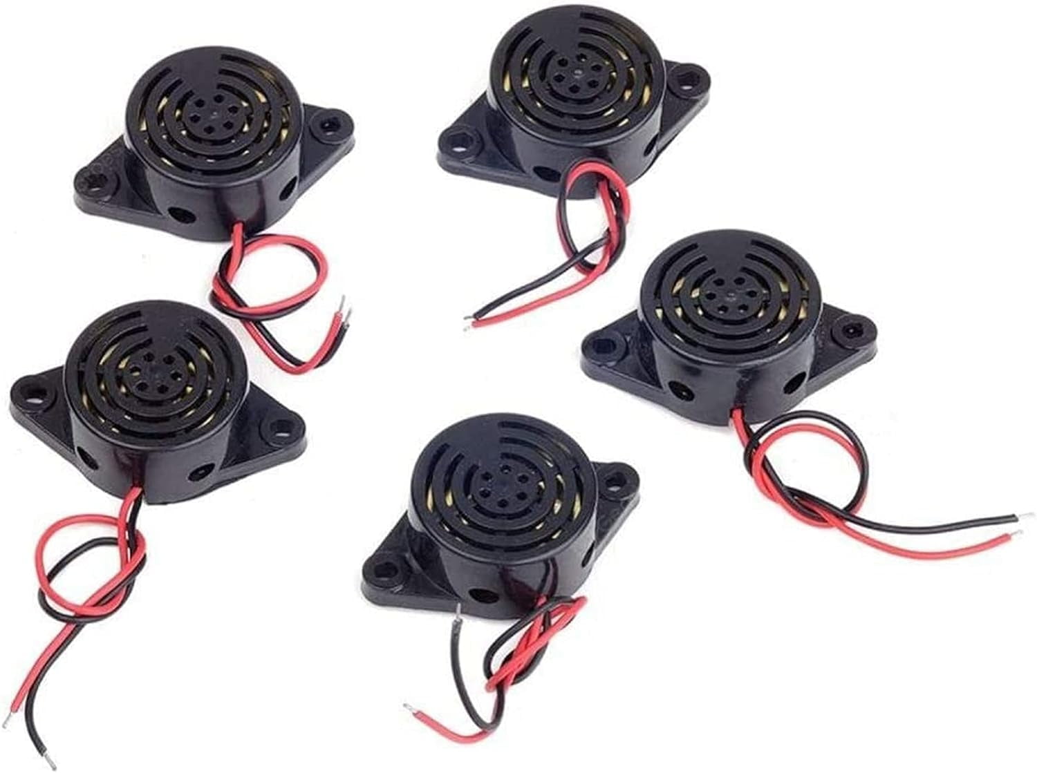 5 pcs 12V electronic buzzer, piezo active sirene alarm DC 3–24V ...