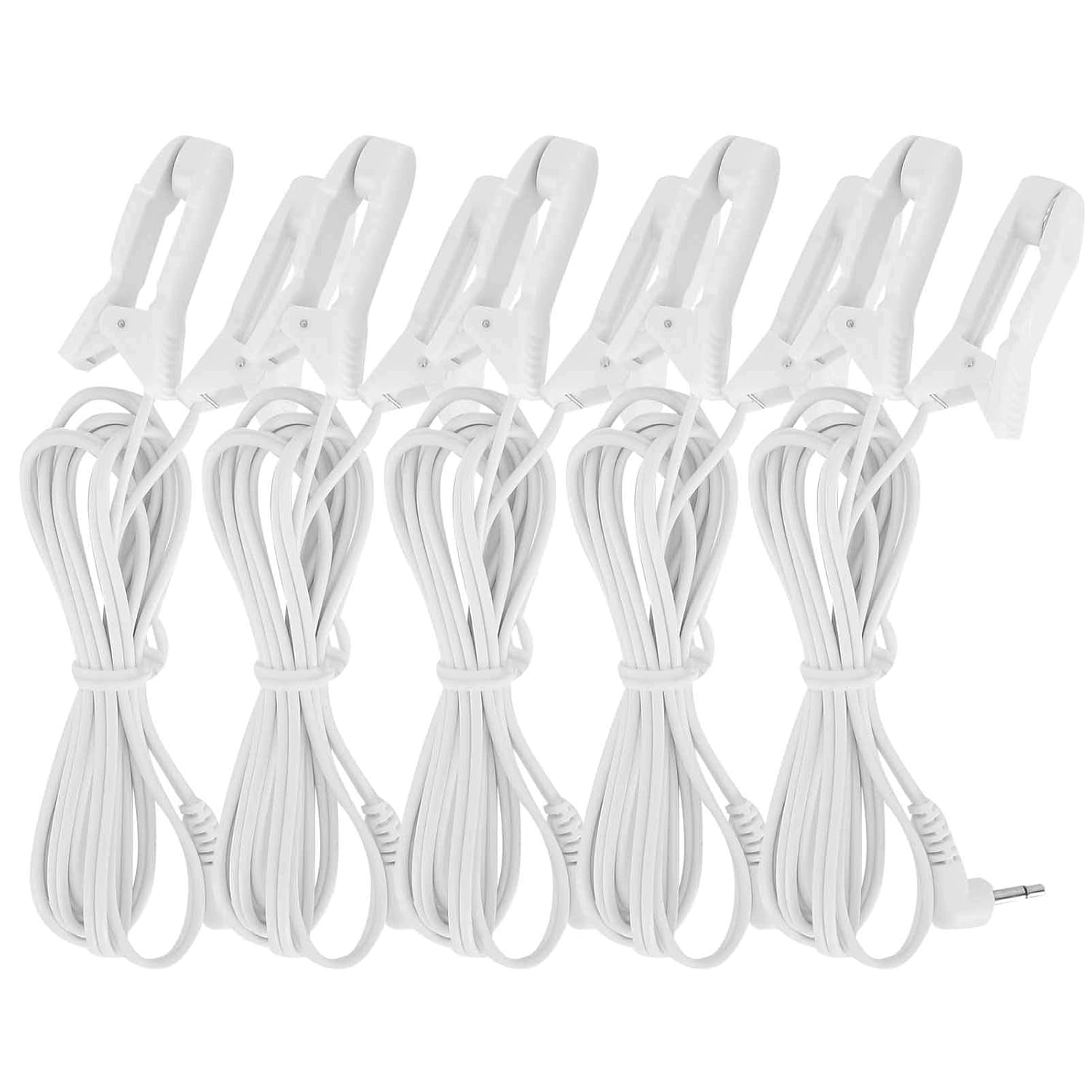 5 pcs 2.5mm plug white Clips with Wire Connecting Cable - Walmart.com