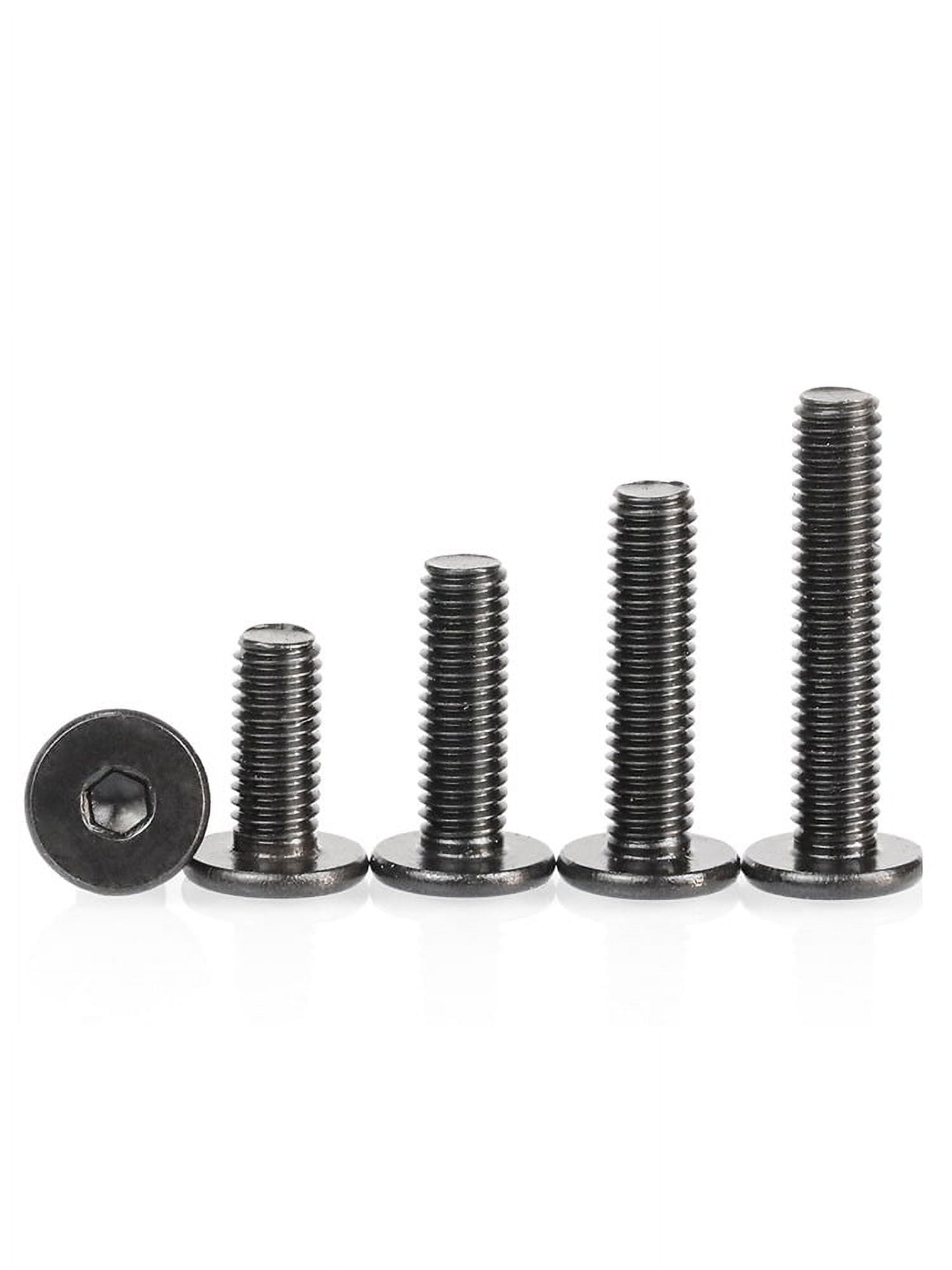 (5 pcs) 304 Black Stainless Steel Flat Head Inside Hex Screws M6x25mm ...