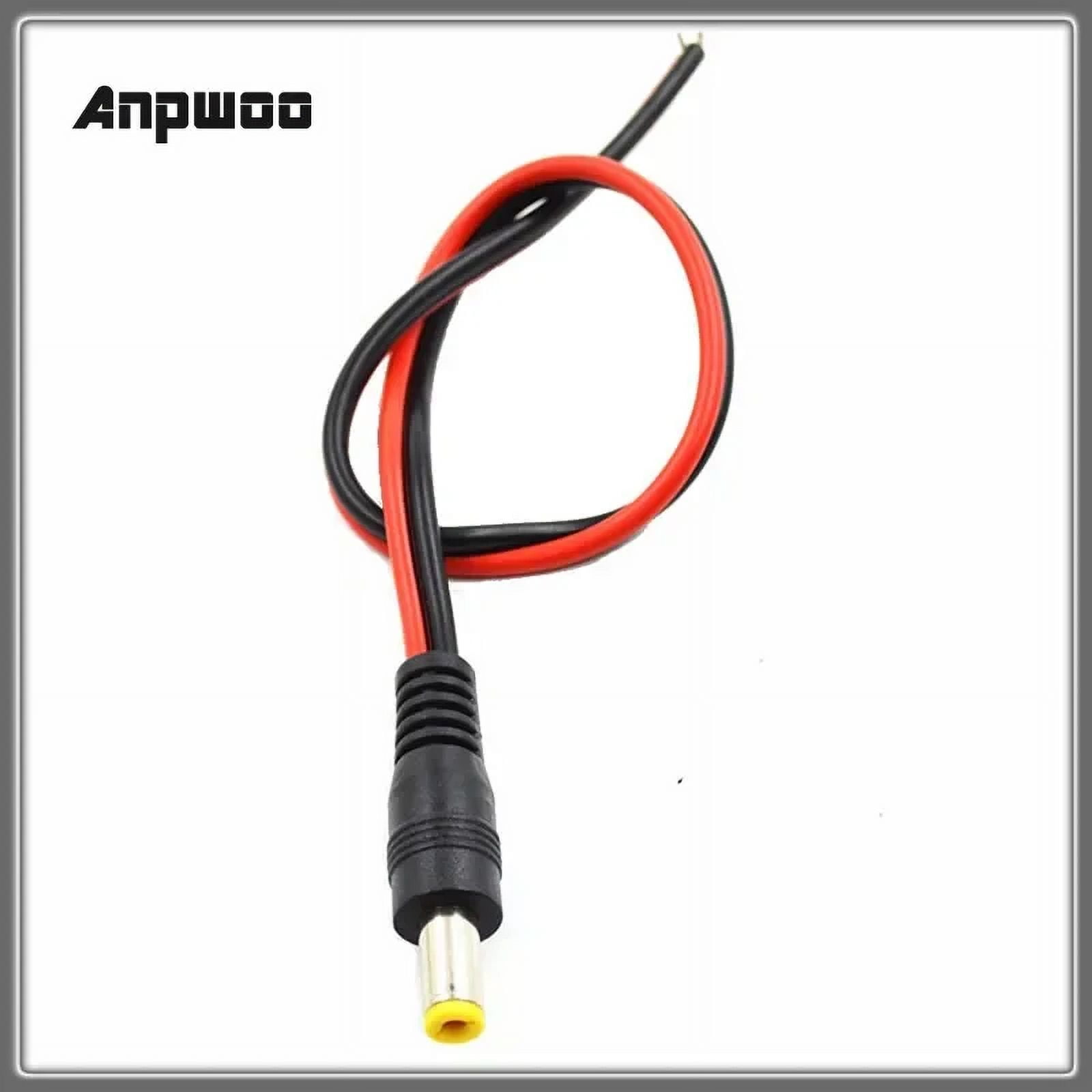 5pcs 5.5*2.1mm Male DC Power Plug Connector CCTV PSU Pigtail CABLE Jack ...